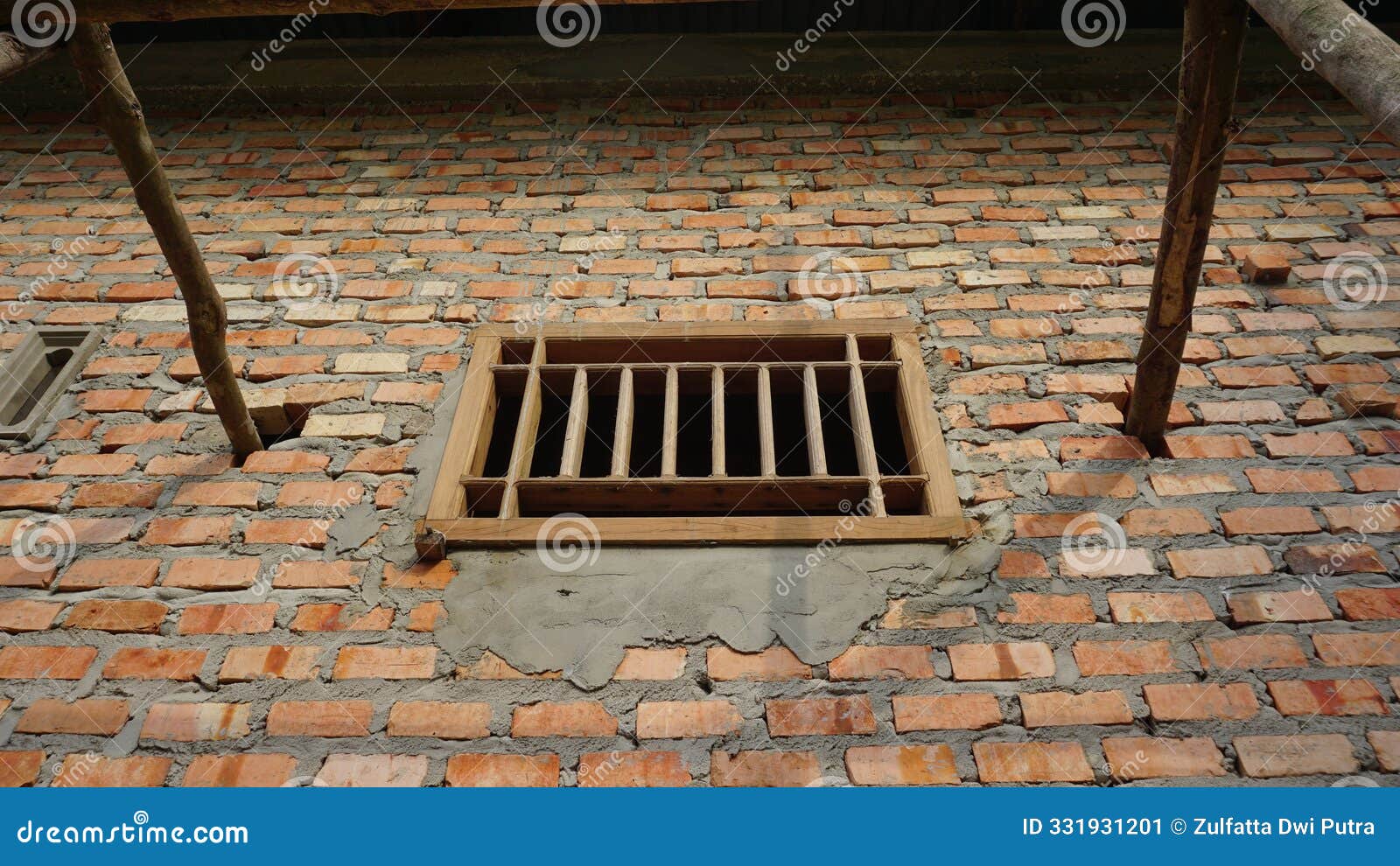 Under-Construction Building with Exposed Brick Walls Stock Image ...