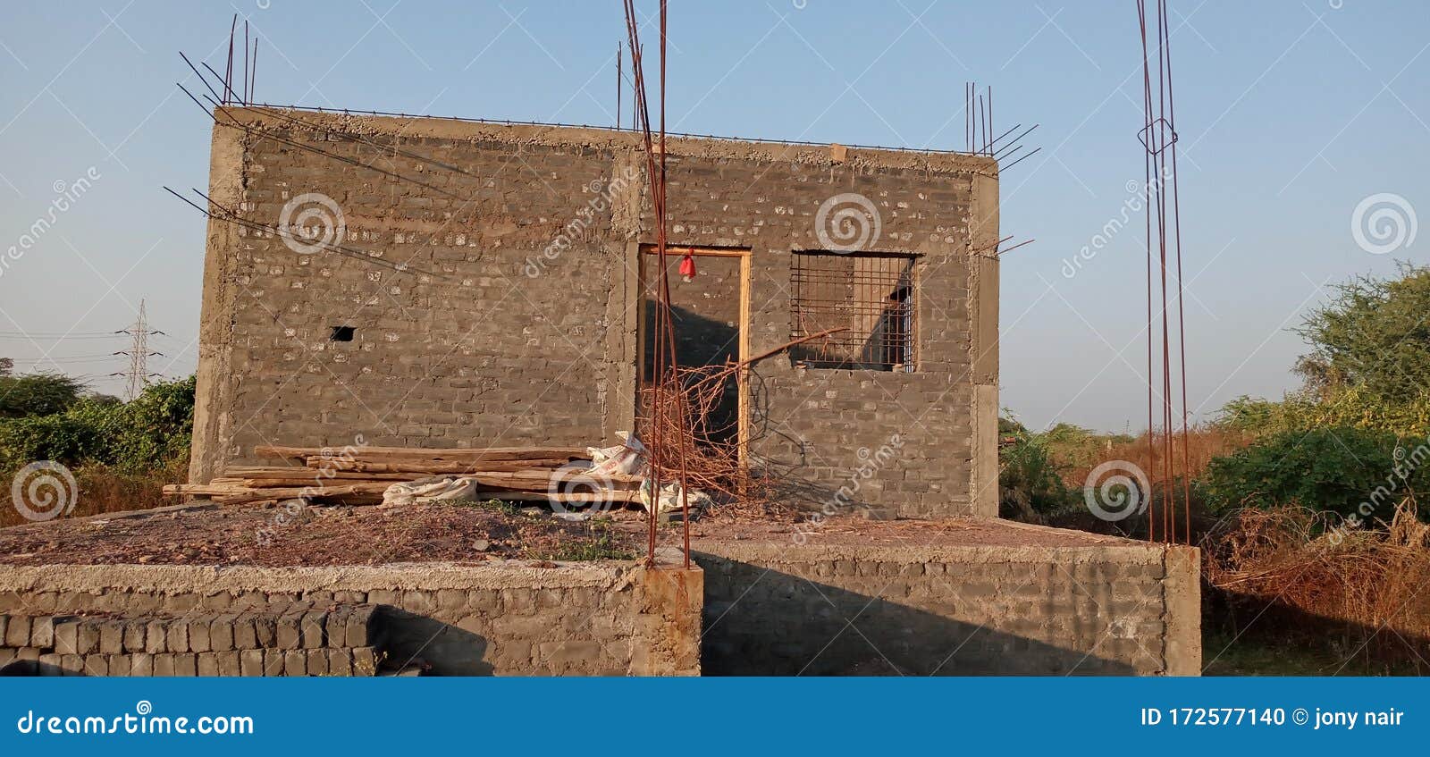 Under Construction Building at Gadchandur at Ward No6 Stock Photo ...