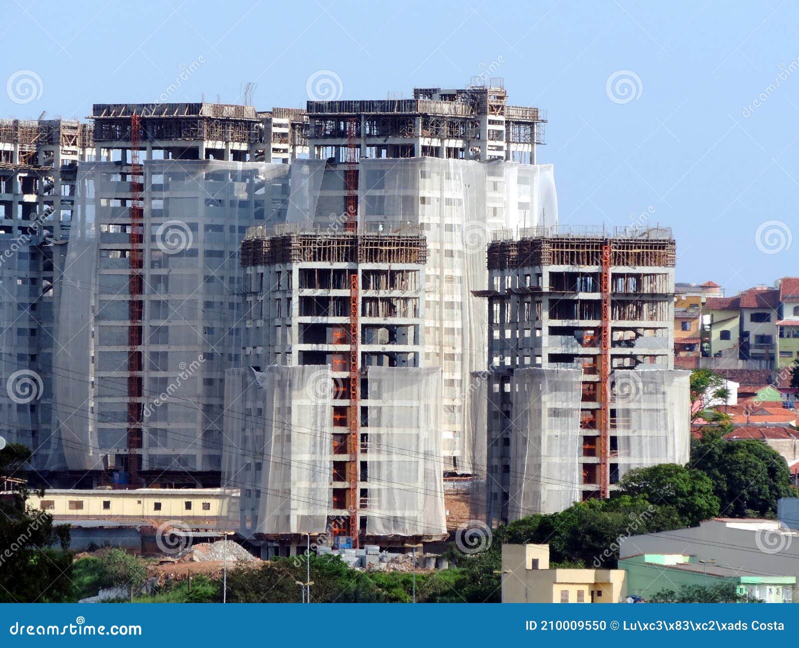Under Construction Buildings Stock Photo - Image of engineering, cement ...
