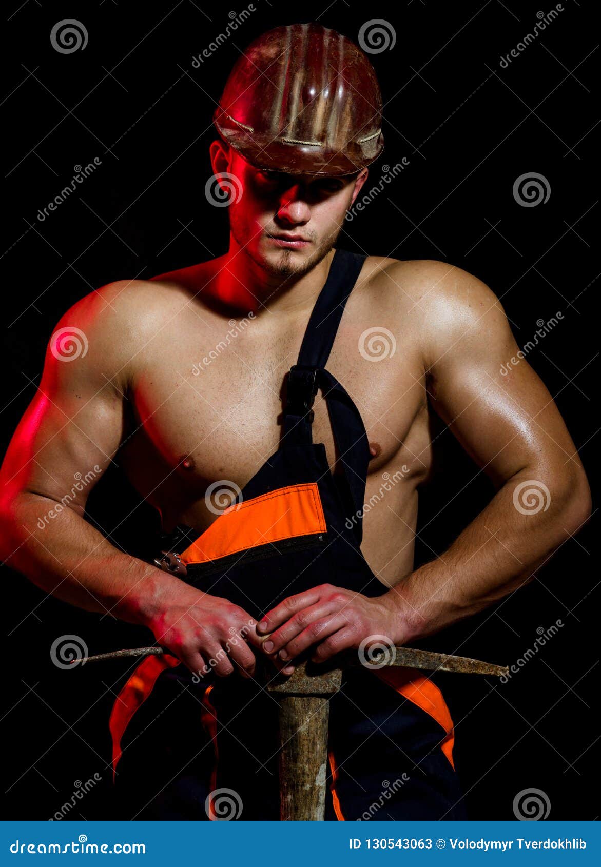 Under Construction, we are Closed for Refurbishment. Muscular Man ...