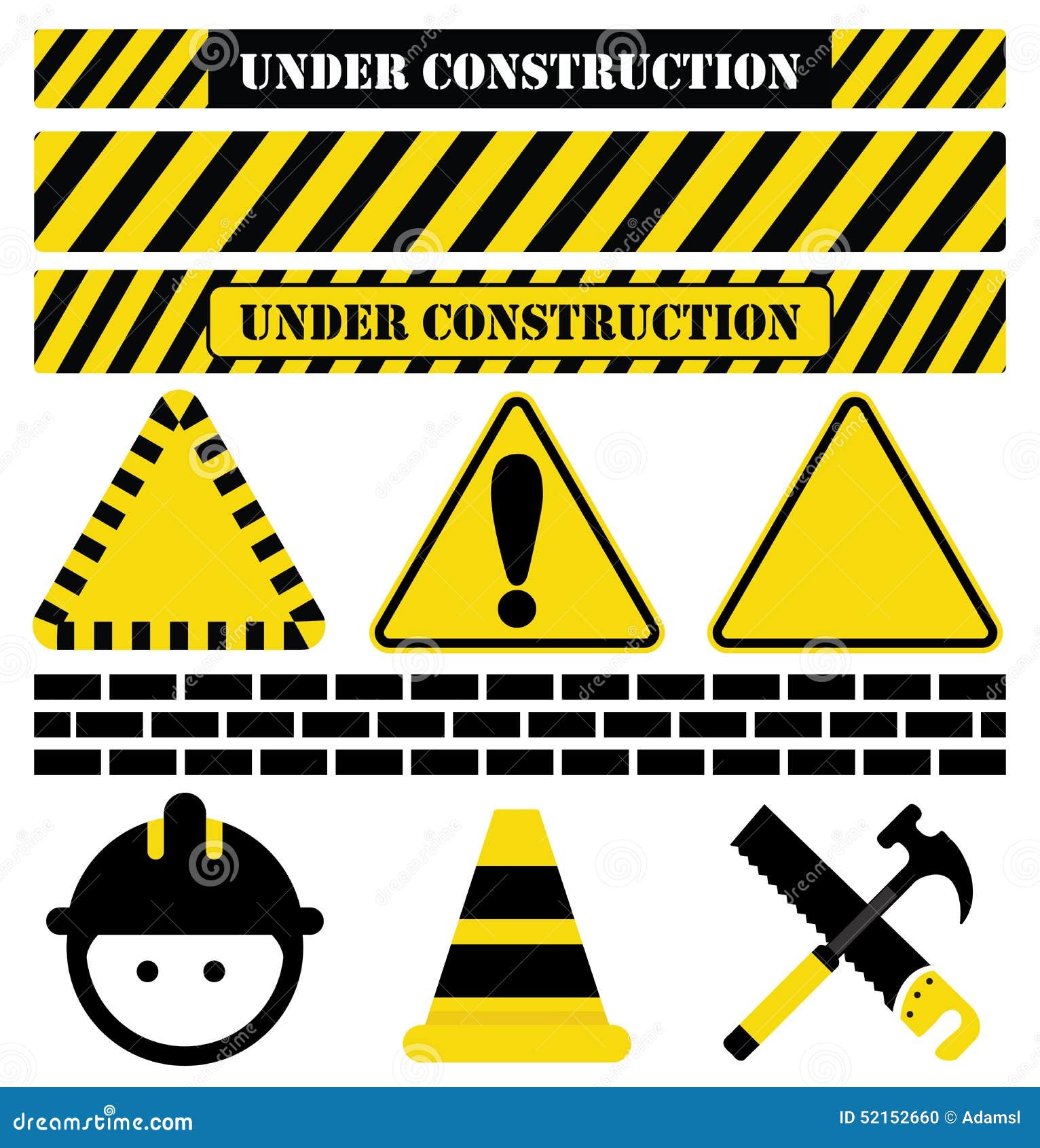 Under Construction stock vector. Illustration of construction - 52152660