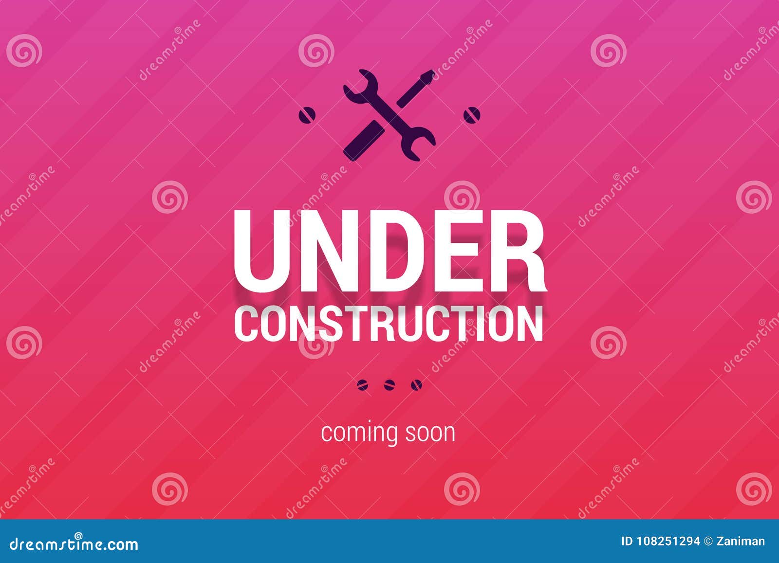 Under Construction with Coming Soon Label. Stock Vector - Illustration ...