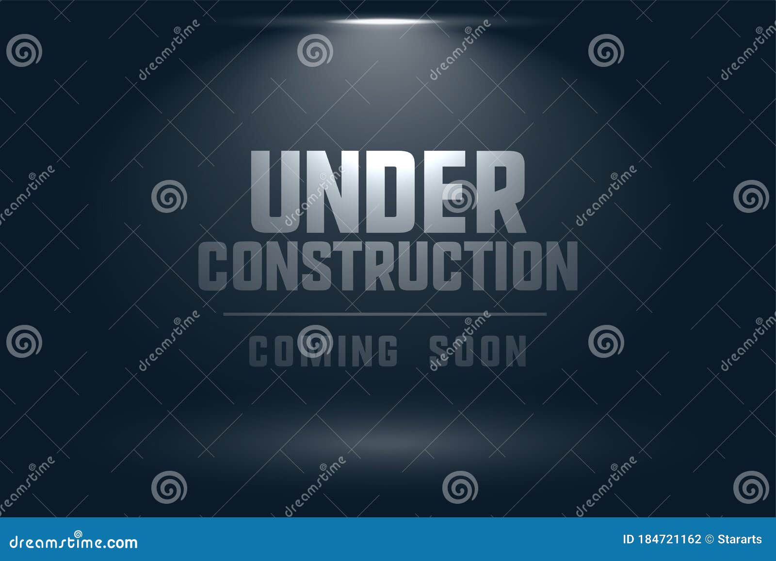 Under Construction Coming Soon Spot Light Background Stock Vector ...