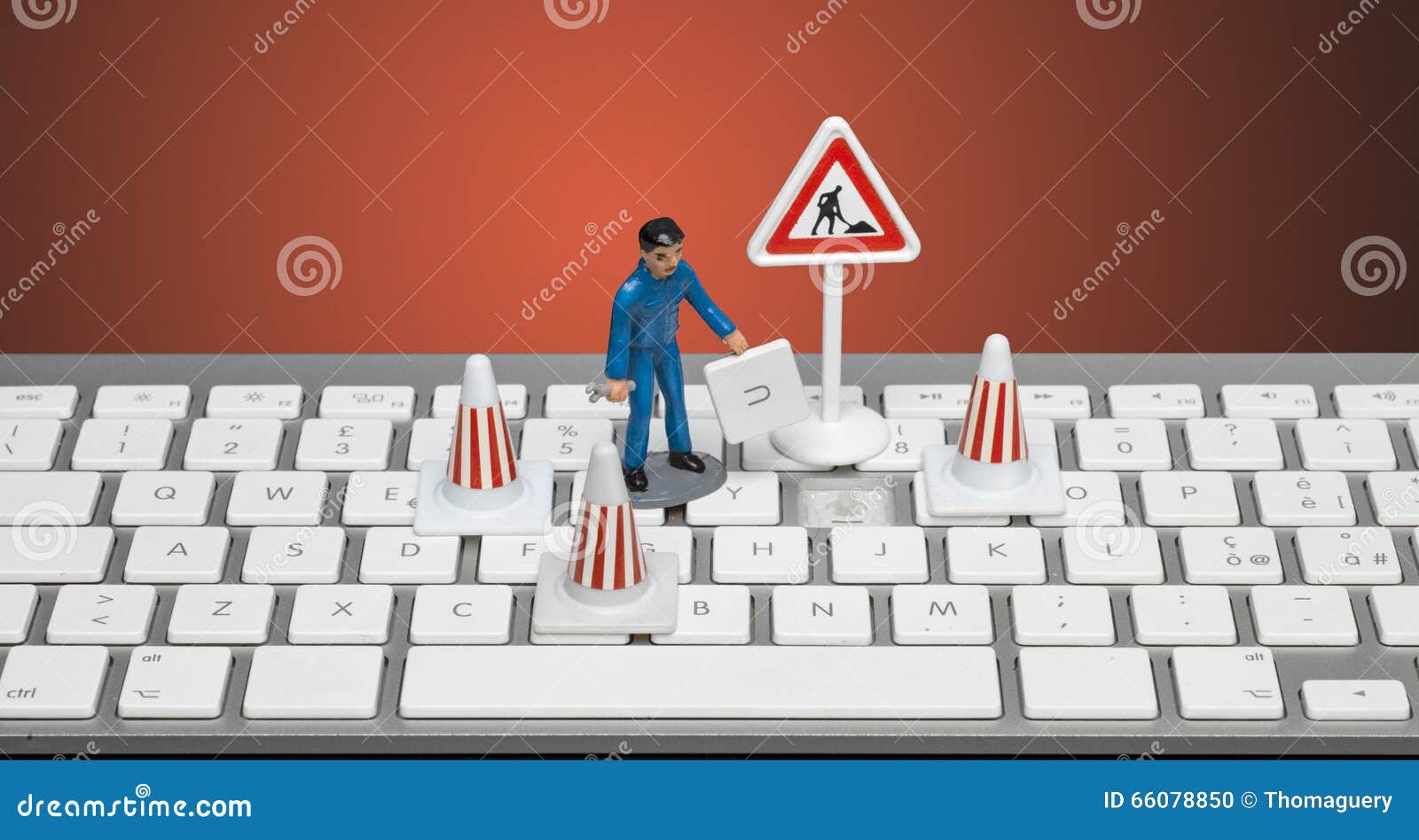Under construction stock photo. Image of rebuild, keyboard - 66078850