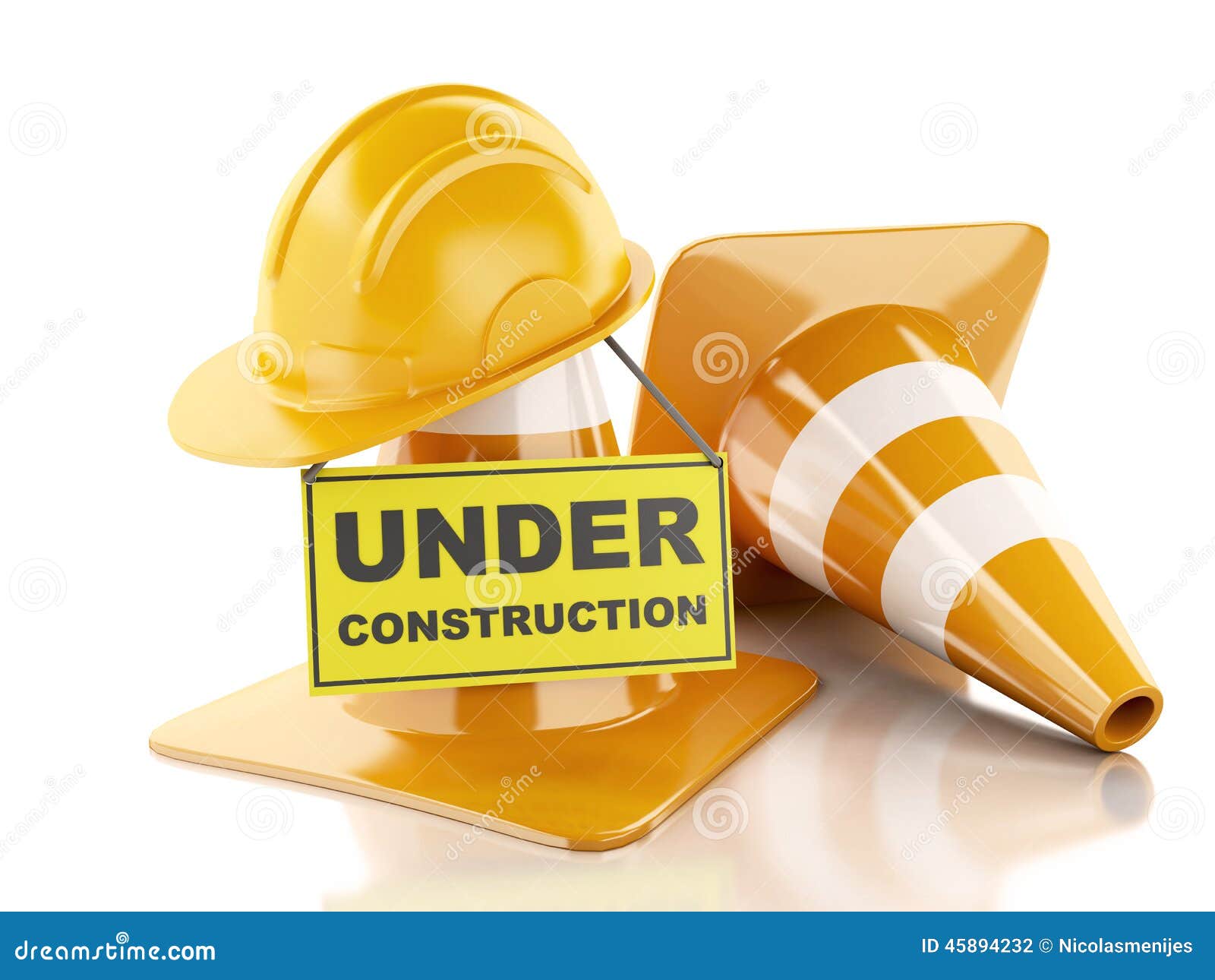 Under Construction Concept. 3d Illustration Stock Illustration ...
