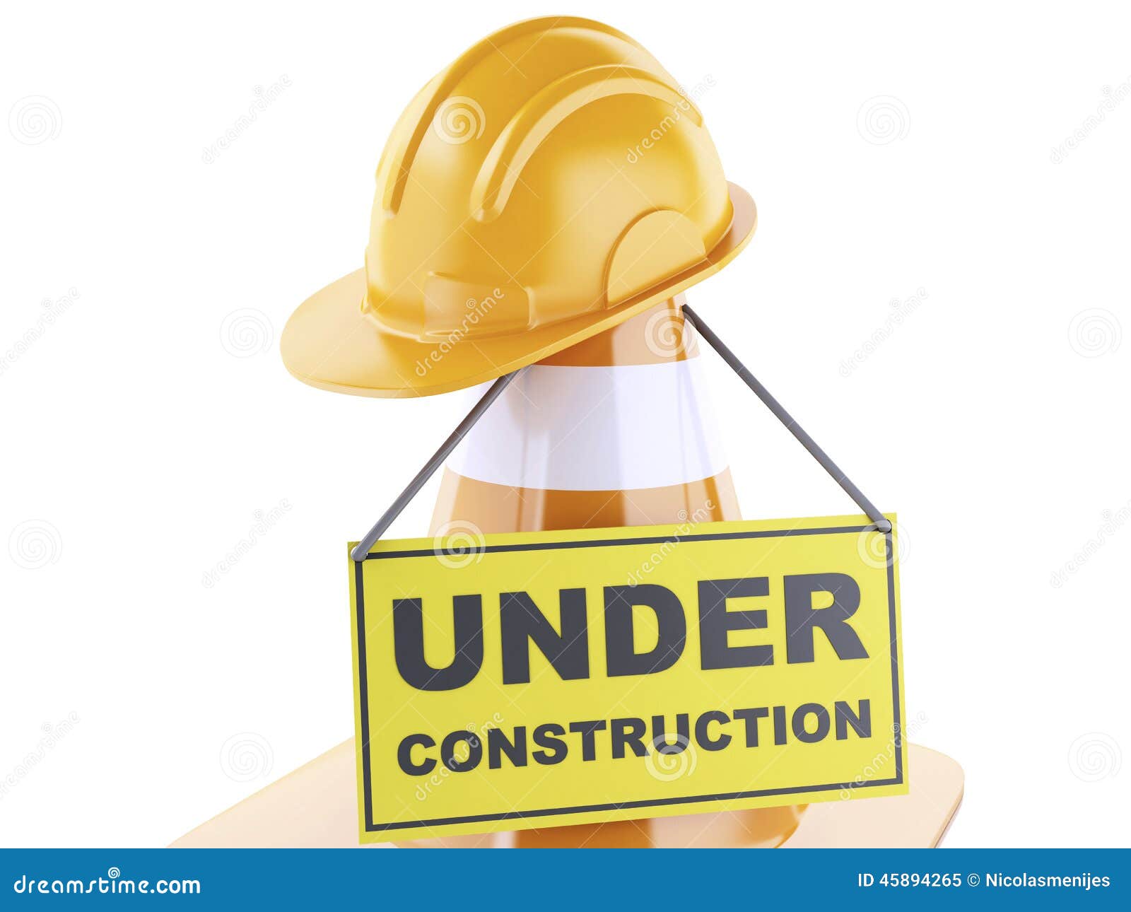 Under Construction Concept. 3d Illustration Stock Illustration ...