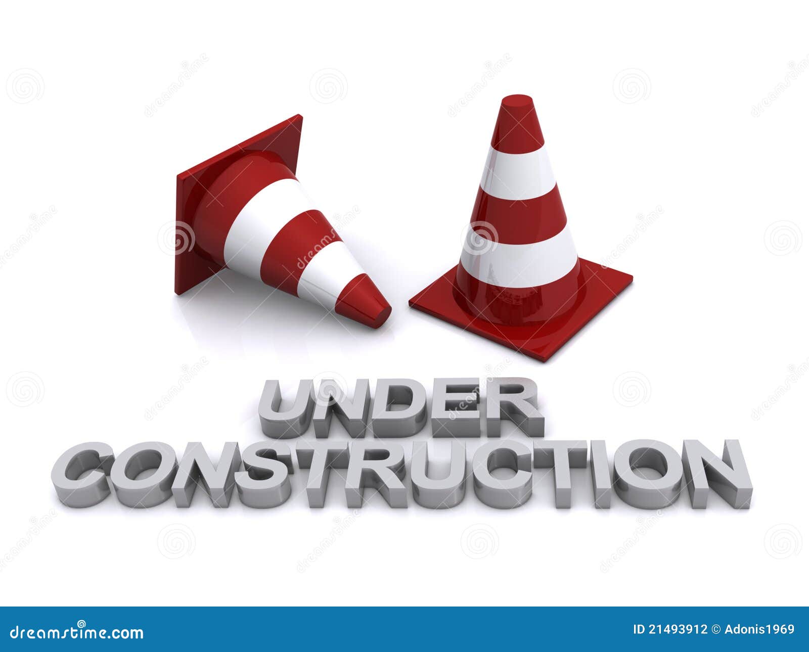 Under construction cones stock illustration. Illustration of details ...