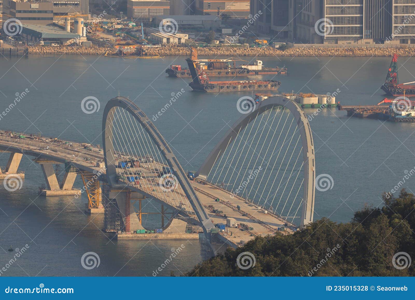 The Under Construction, Cross Bay Link, Tseung Kwan O 14 Nov 2021 Stock ...