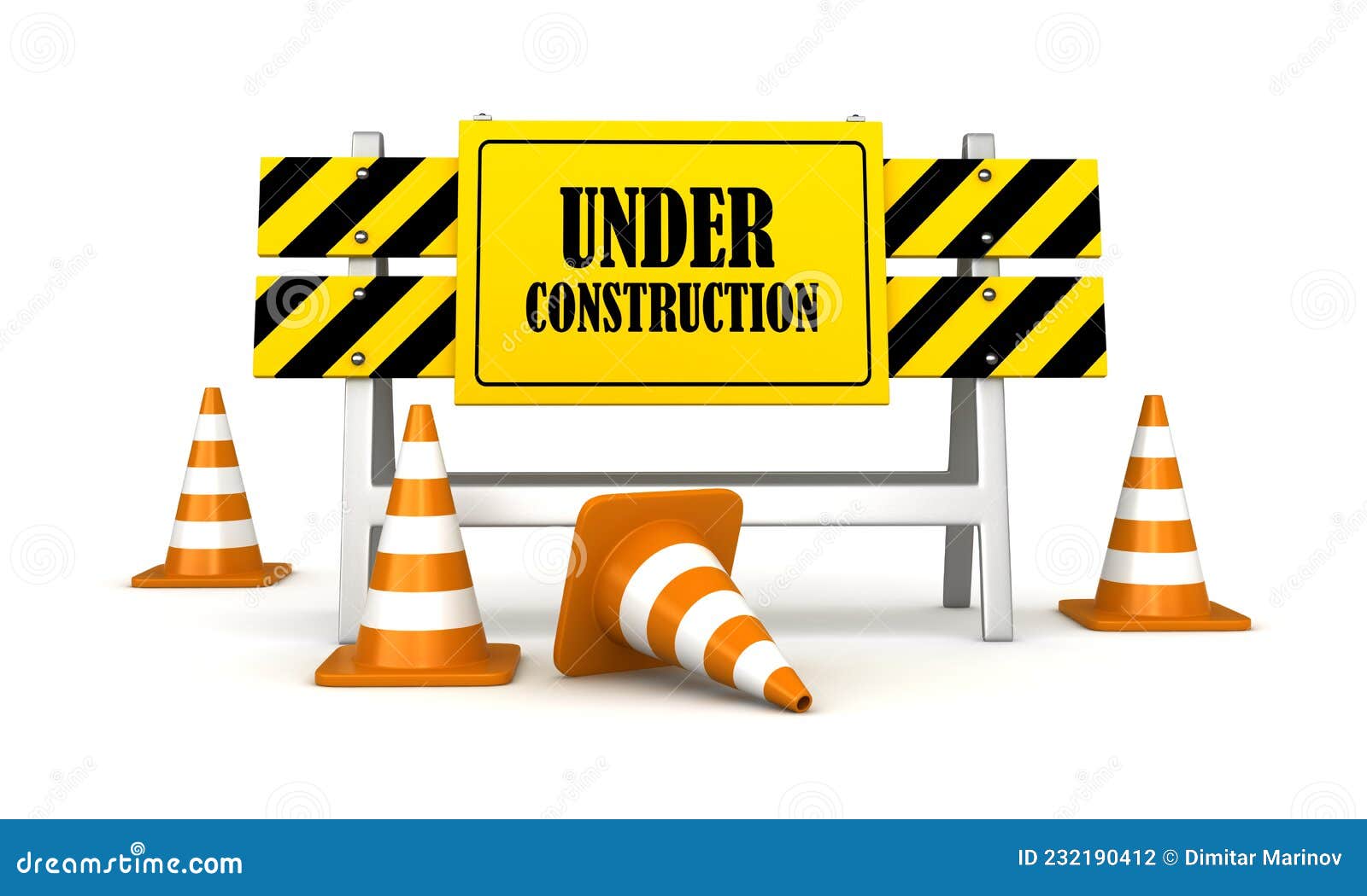 Under construction stock illustration. Illustration of barrier - 232190412
