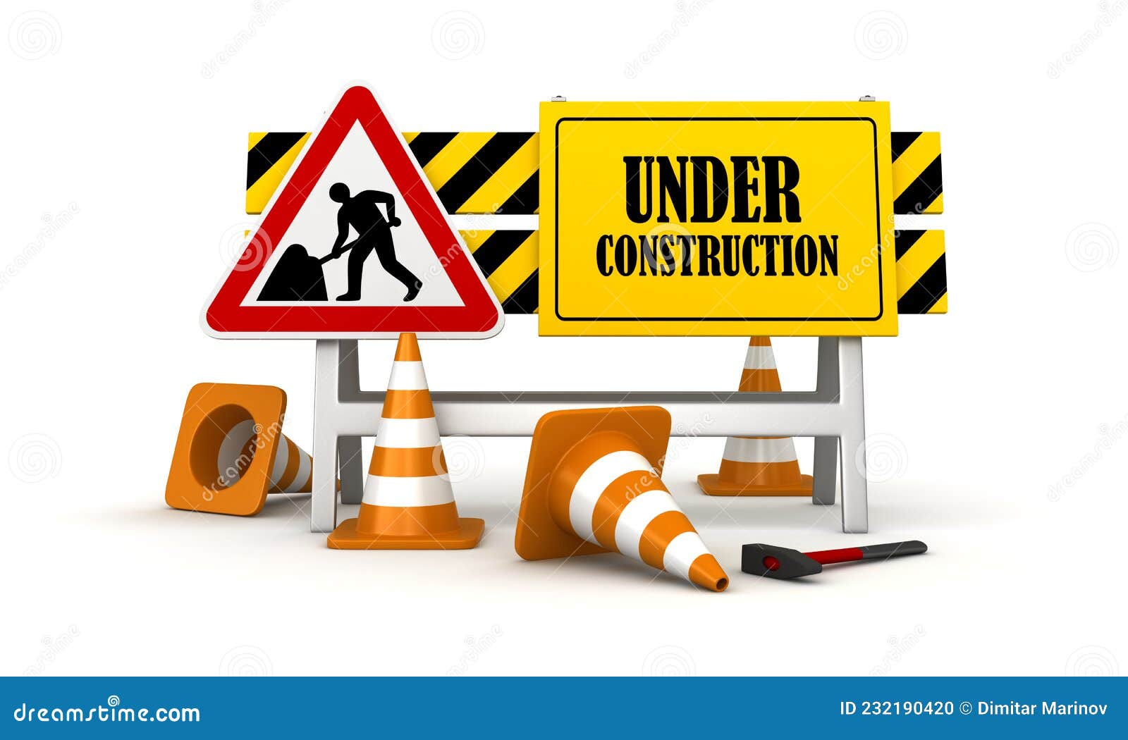 Under construction stock illustration. Illustration of progres - 232190420
