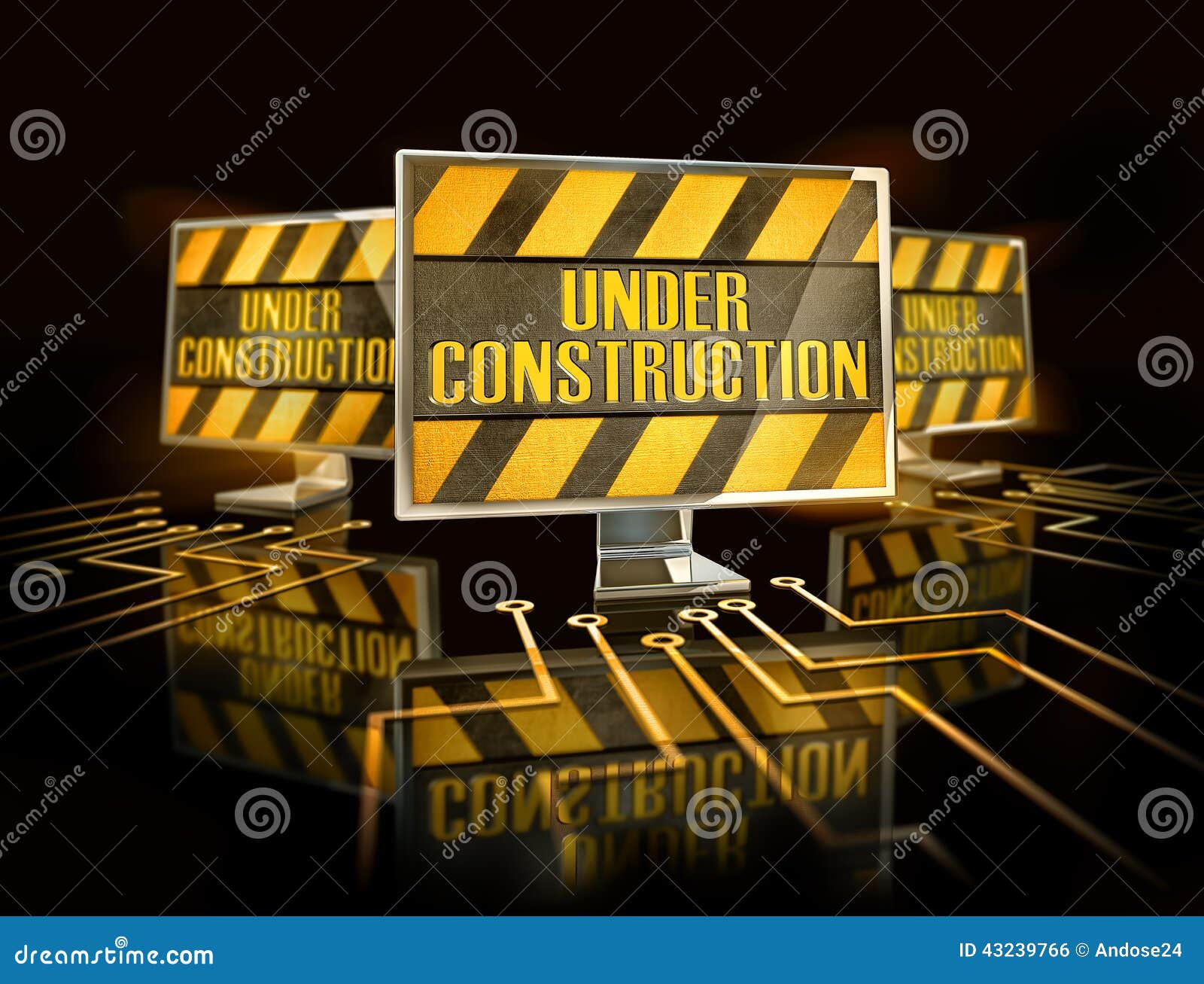 Under construction stock illustration. Illustration of refresh - 43239766
