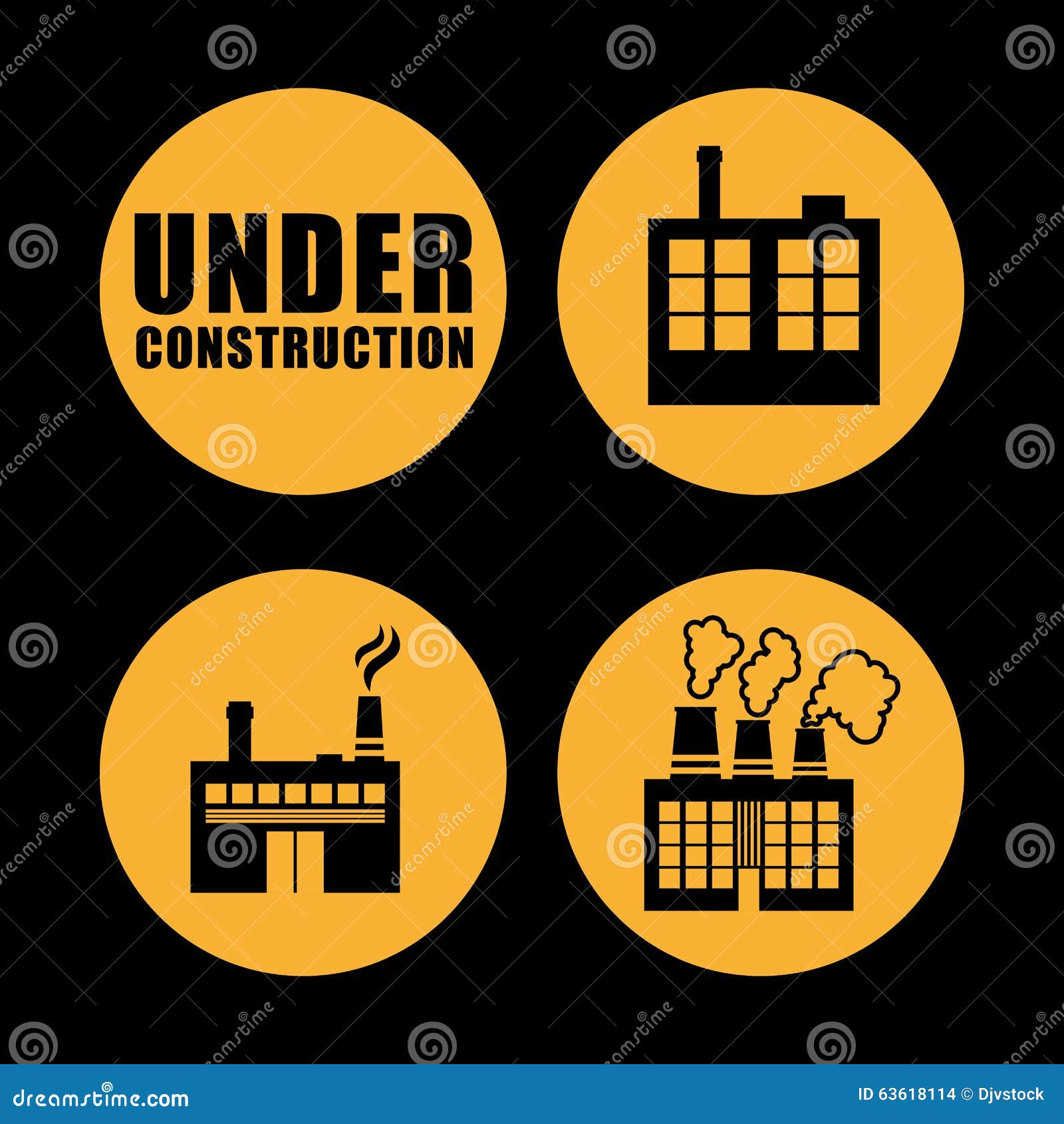 Under construction design stock vector. Illustration of urban - 63618114