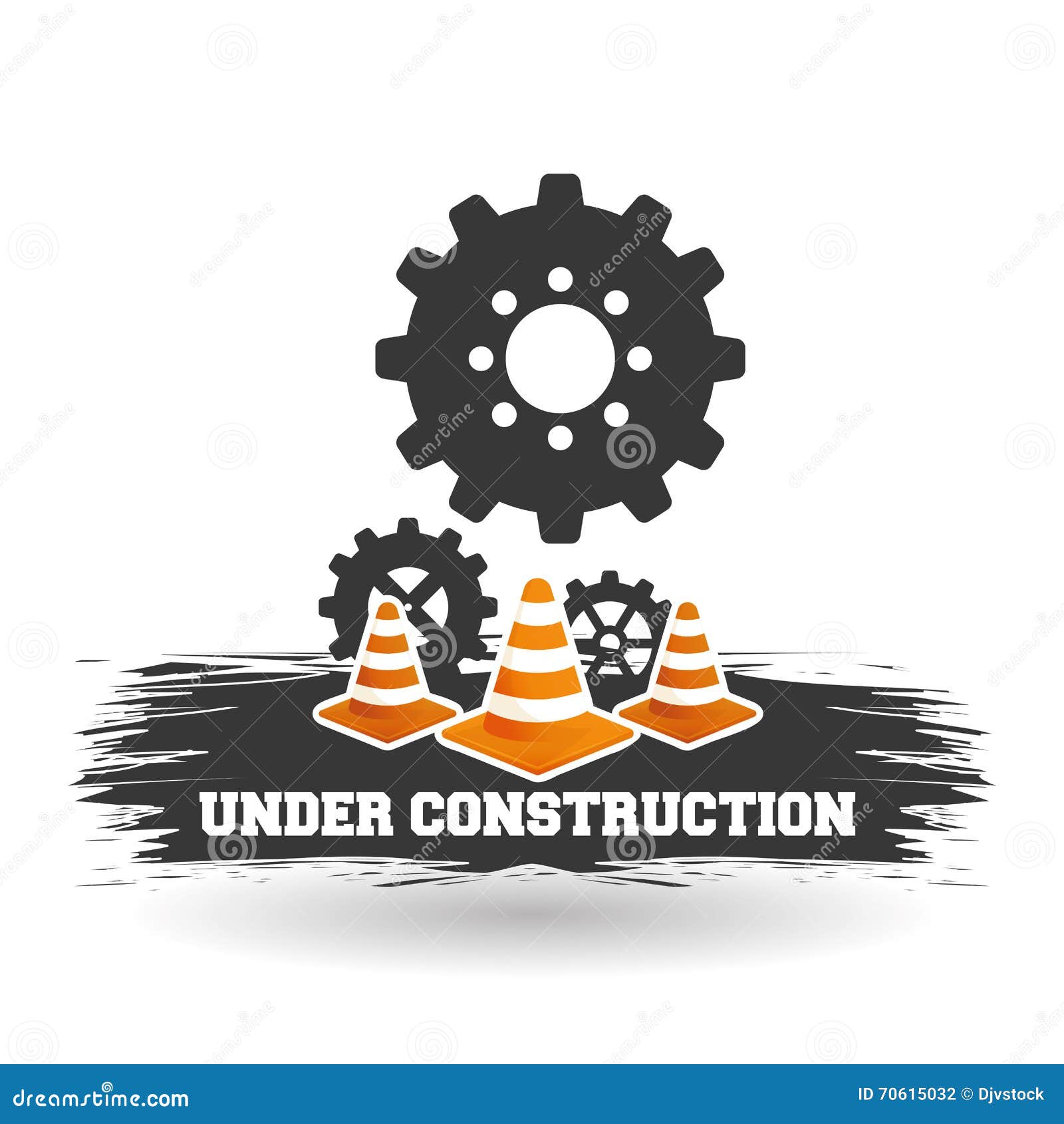 Under Construction Design. Work Illustration. Repair Icon Stock Vector ...