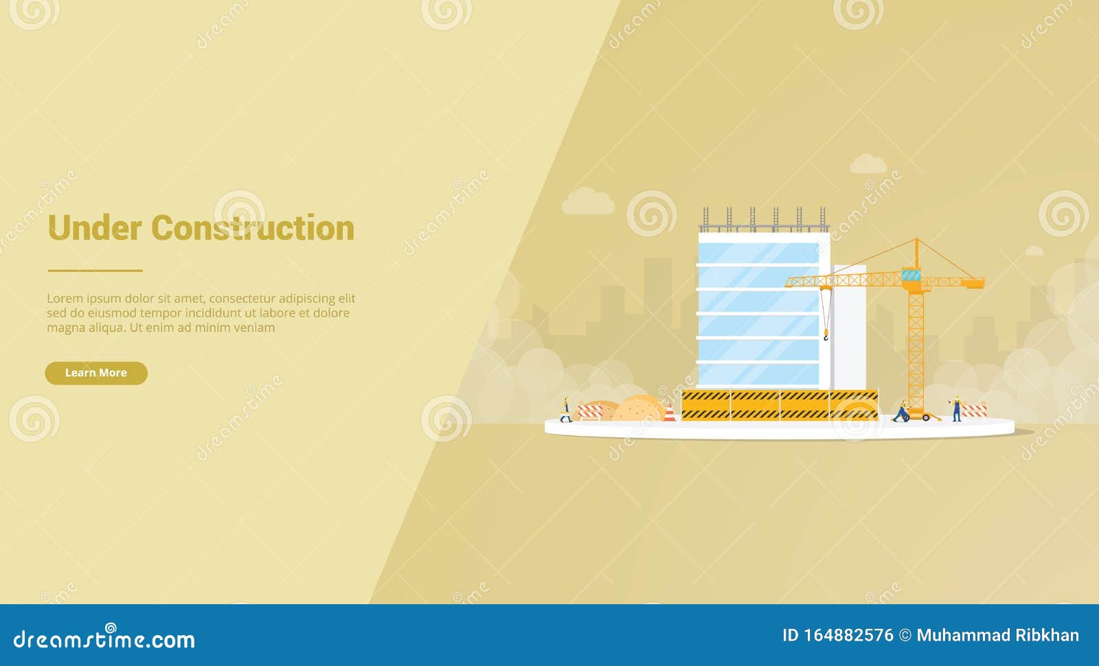 Under Construction Development with Unfinished Building for Website ...