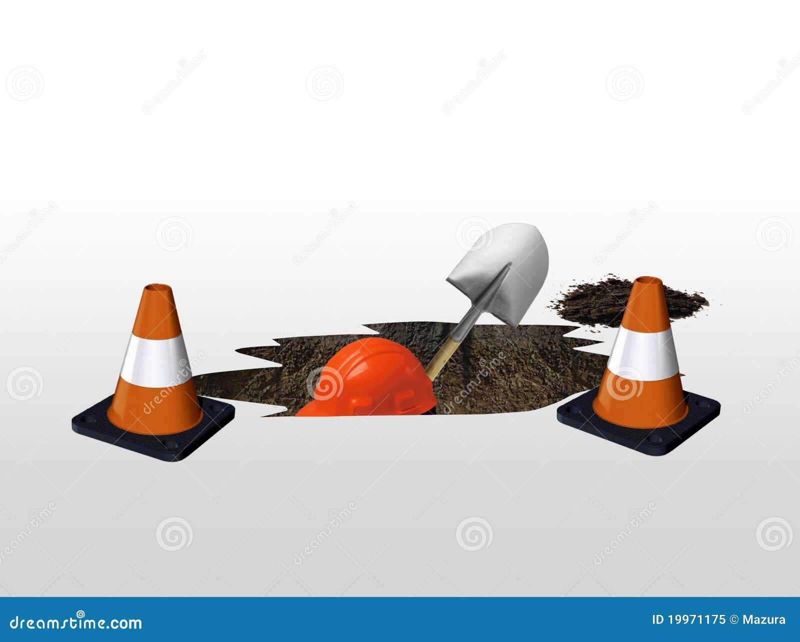 Digging Is Forbidden Sign Dark Sticker Cartoon Vector | CartoonDealer ...