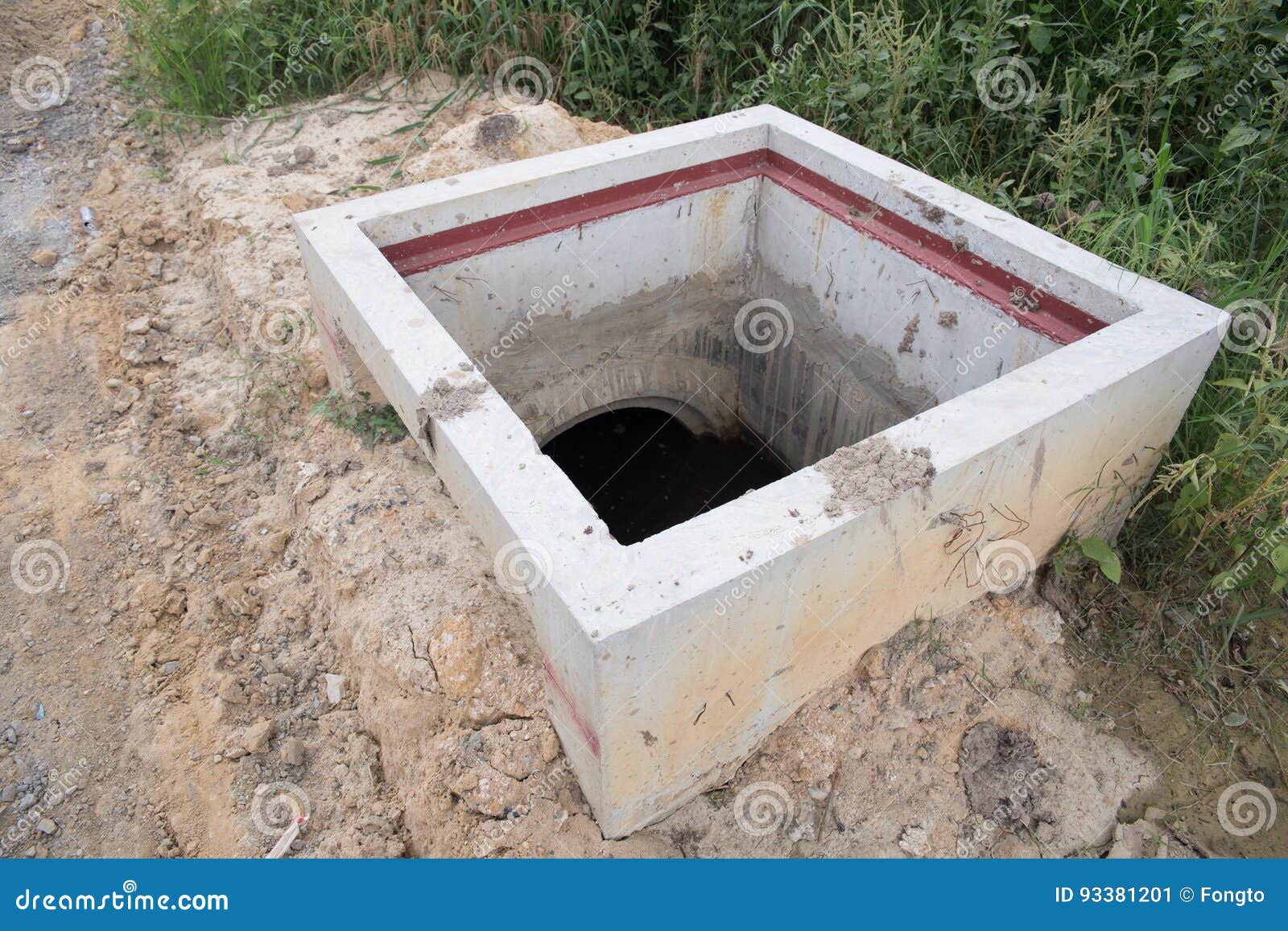 Manhole Water Borehole Under Construction For Water Supply System ...