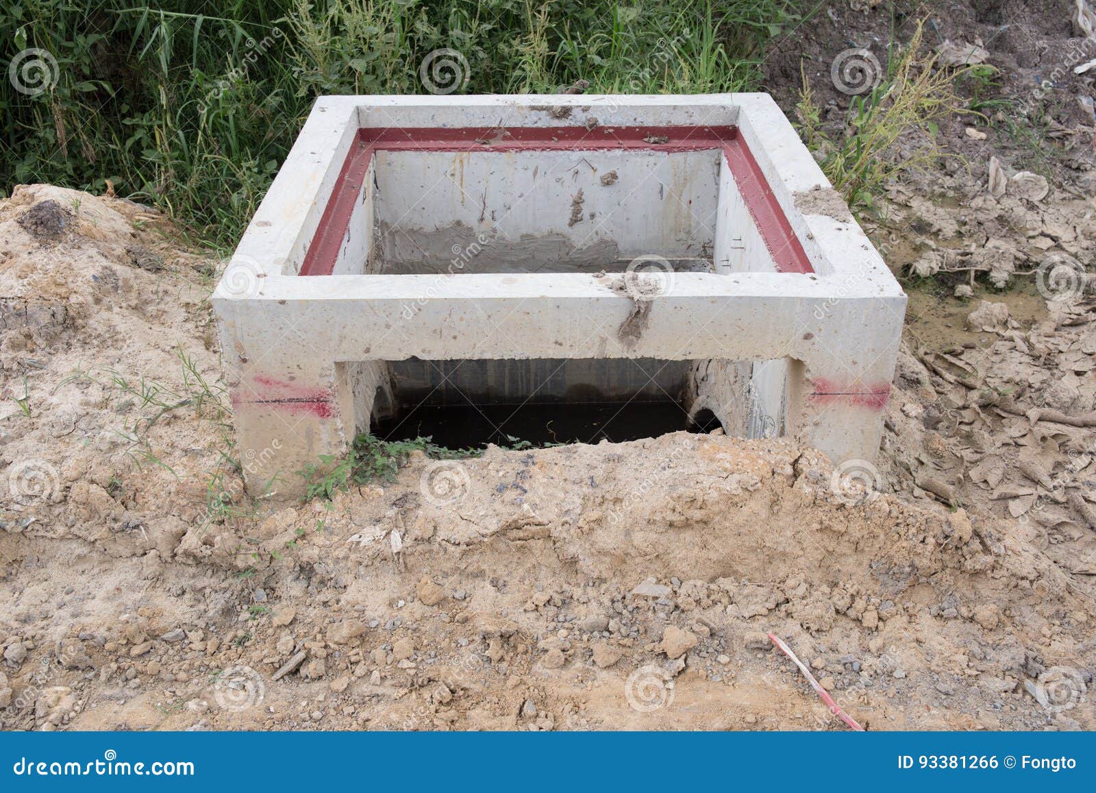 Manhole Water Borehole Under Construction. Water Supply System ...