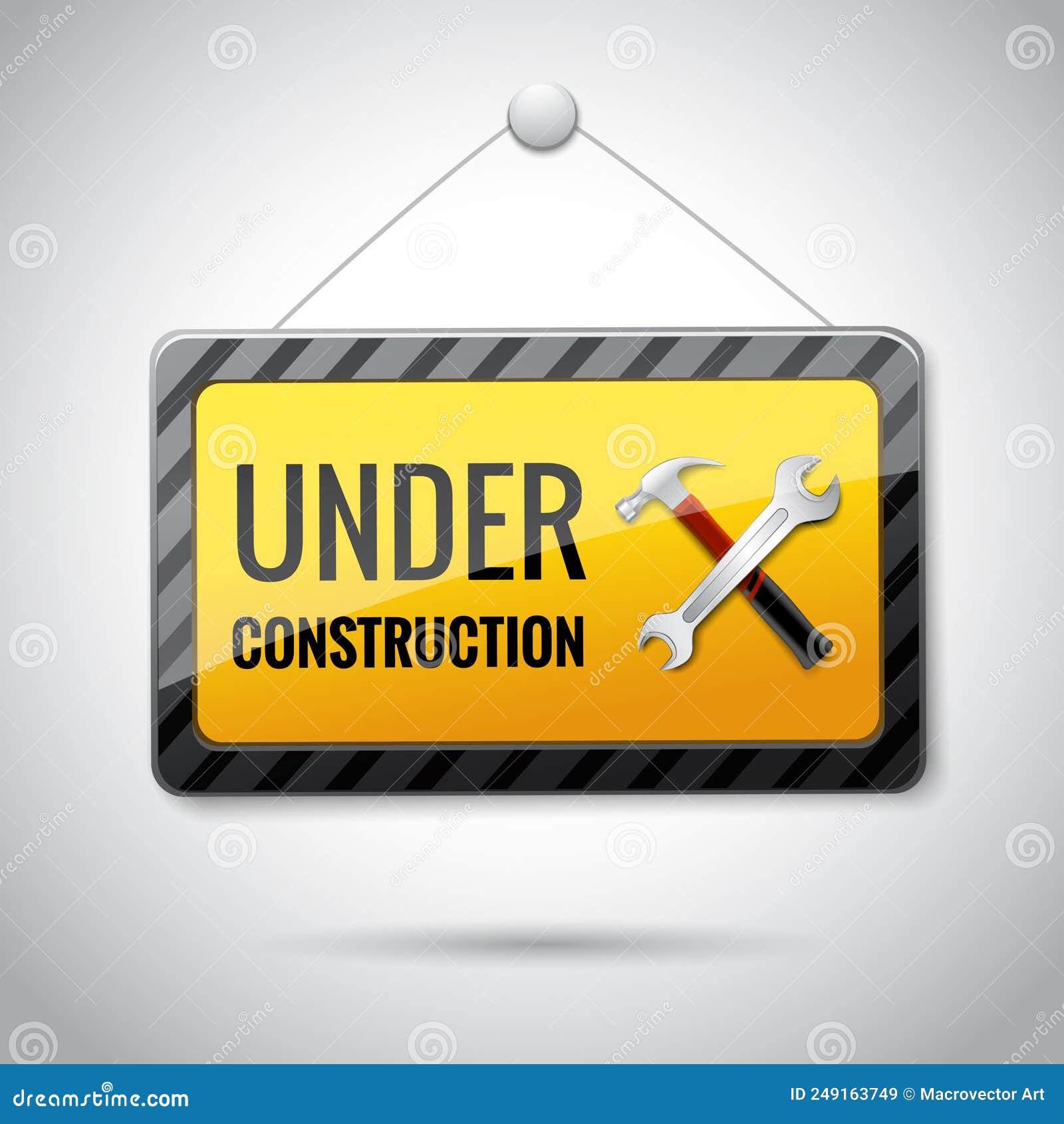 Under Construction Emblem Icon Stock Vector - Illustration of page ...