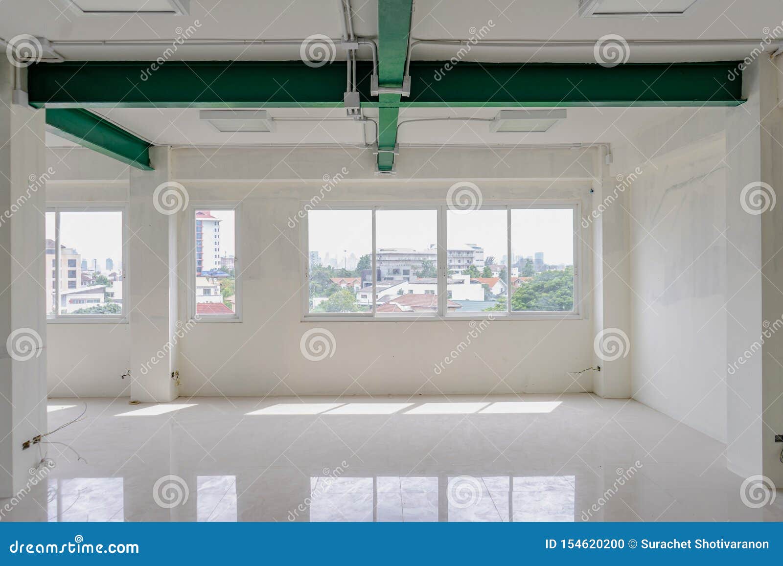 Under Construction Empty Room in Construction Process Stock Photo ...