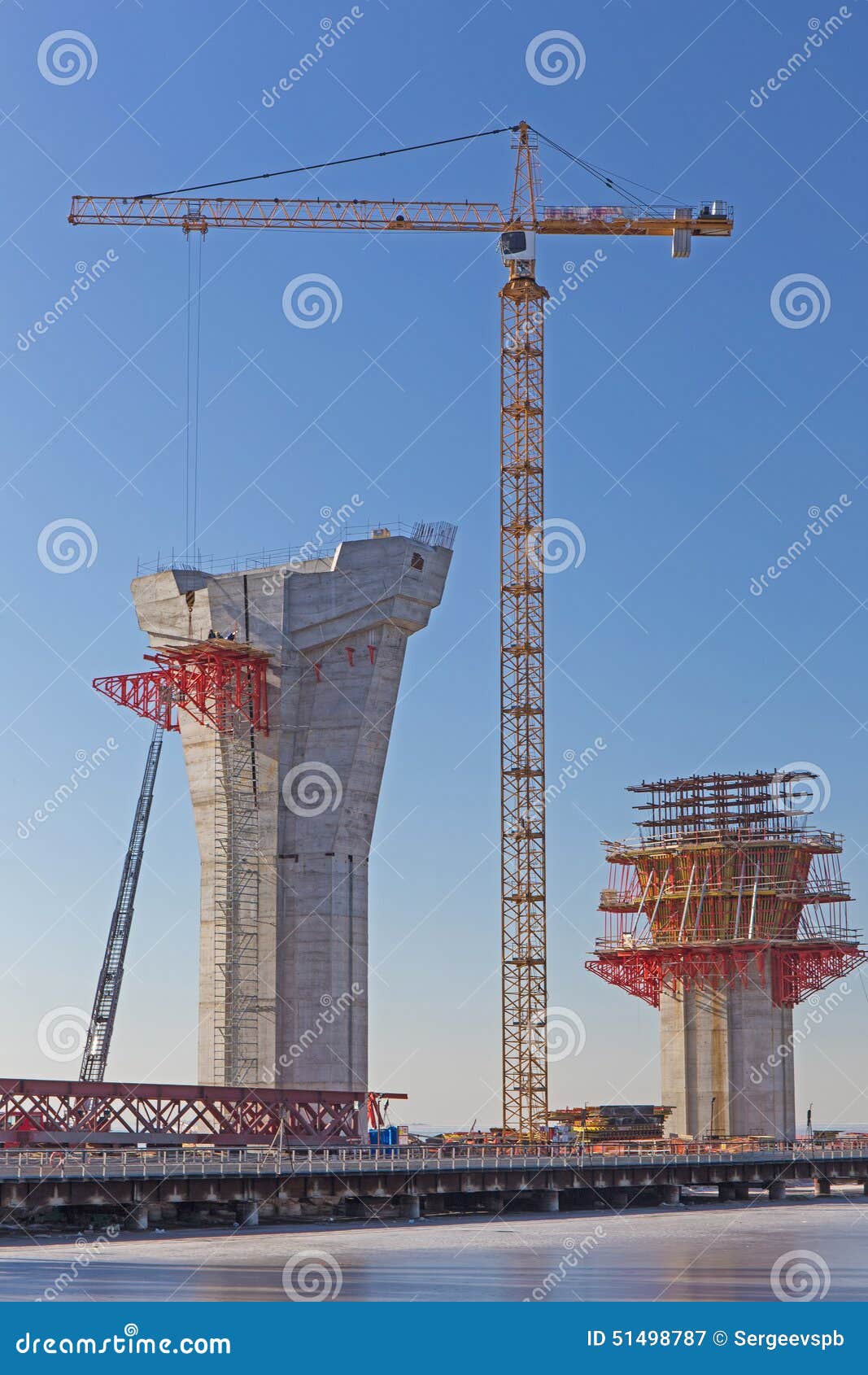 Under construction flyover stock image. Image of industry - 51498787