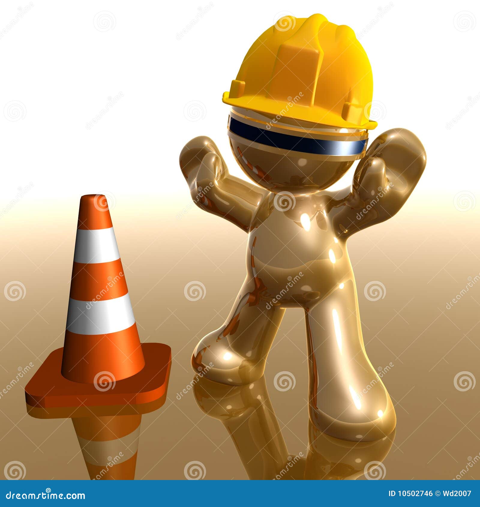 Under Construction Funny 3d Icon Stock Illustration - Illustration of ...