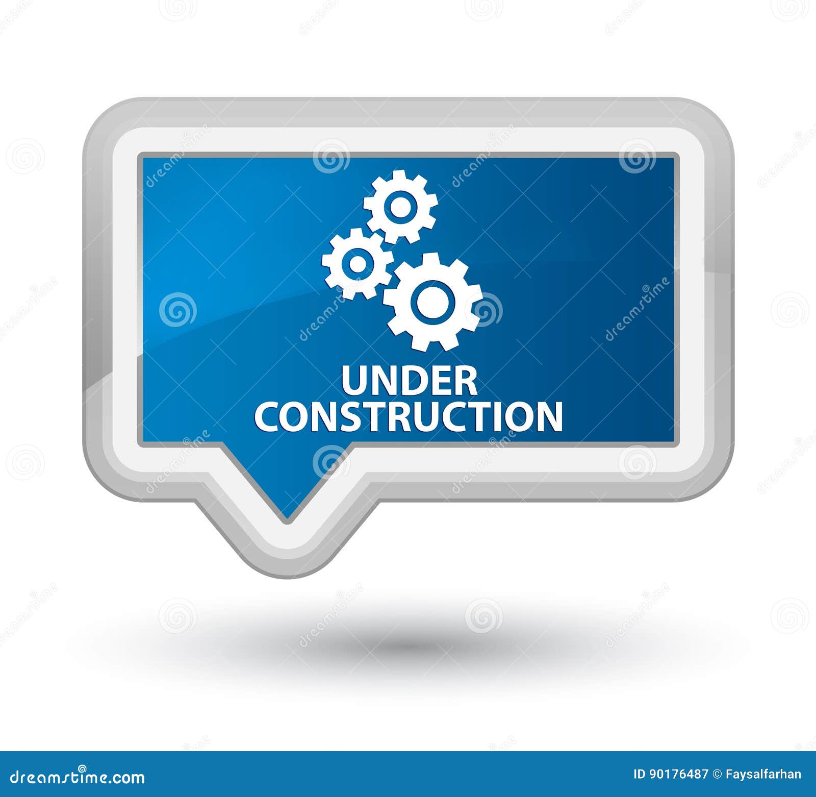 Under Construction (gears Icon) Prime Blue Banner Button Stock ...