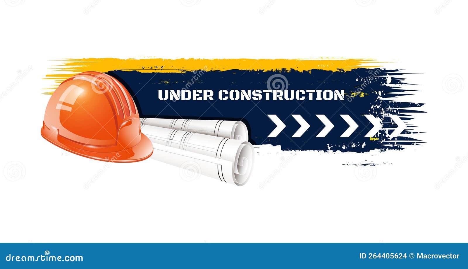 Under Construction Hat Banner Stock Vector - Illustration of ...