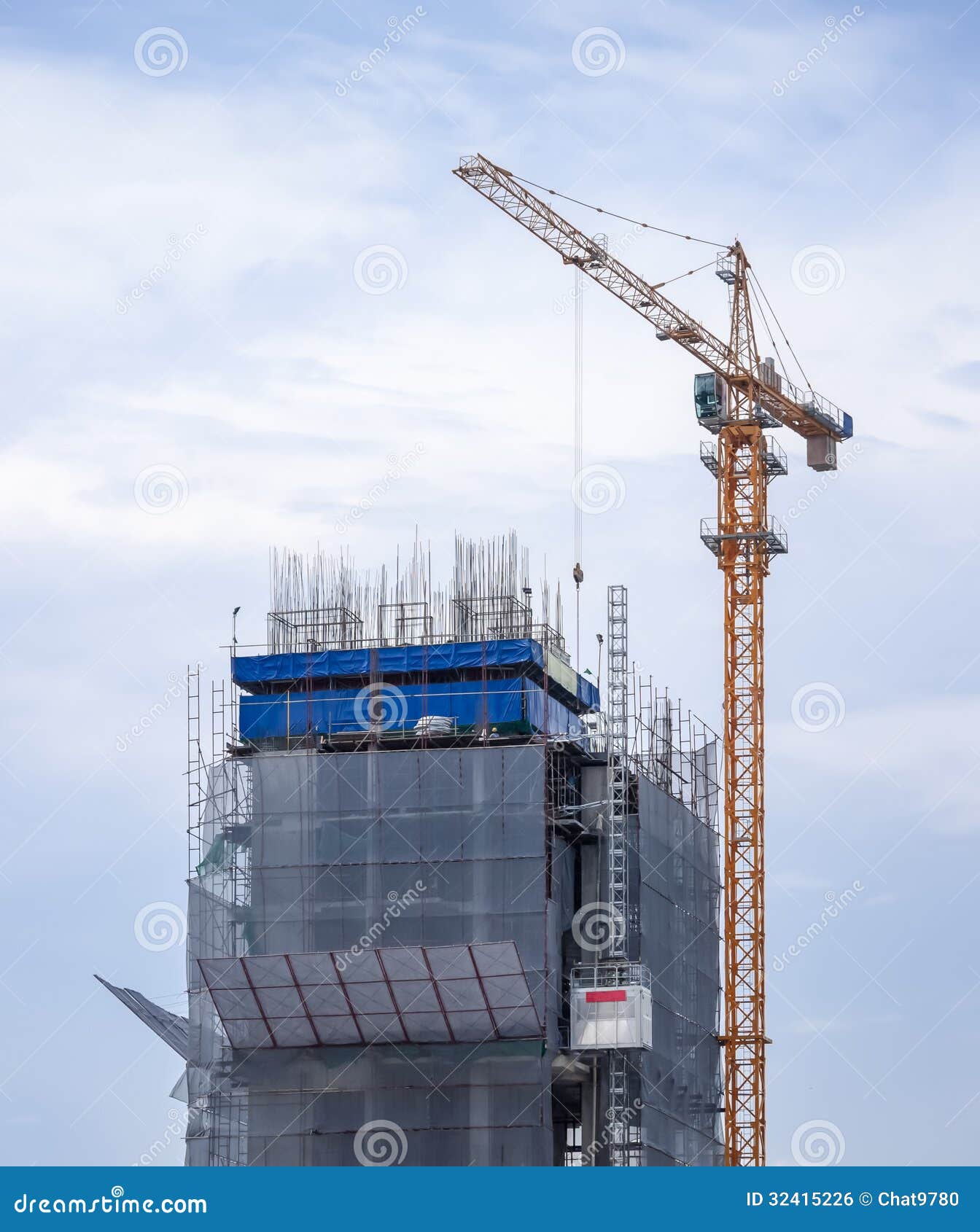 Construction Of High Voltage Pylons In Winter. Royalty-Free Stock Image ...