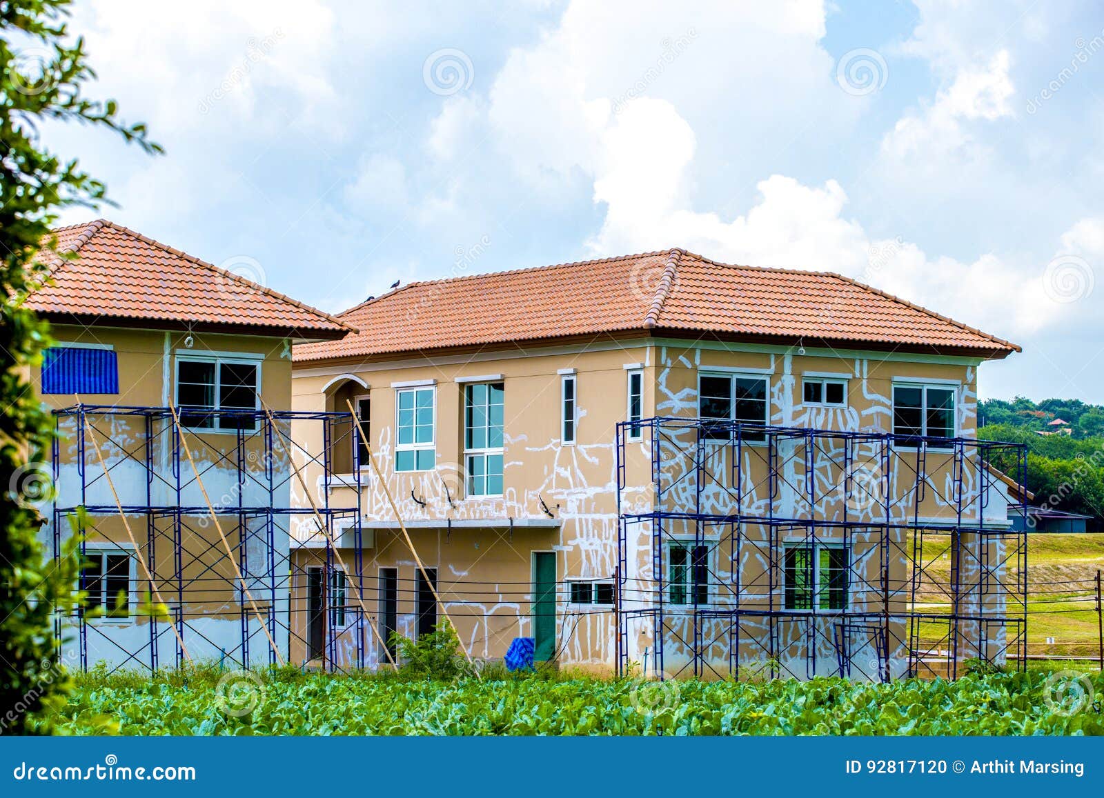 Under Construction Houses. the Houses are on Process of Constriction ...