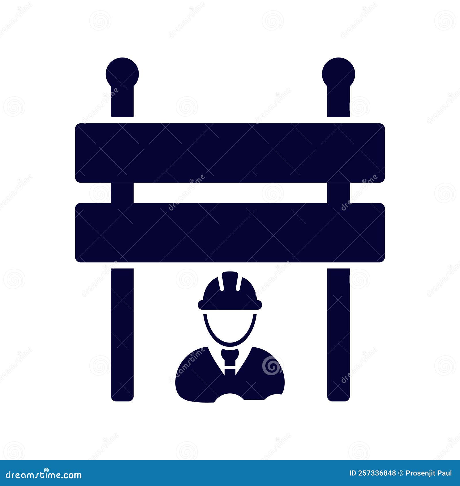 Under construction icon stock vector. Illustration of sign - 257336848
