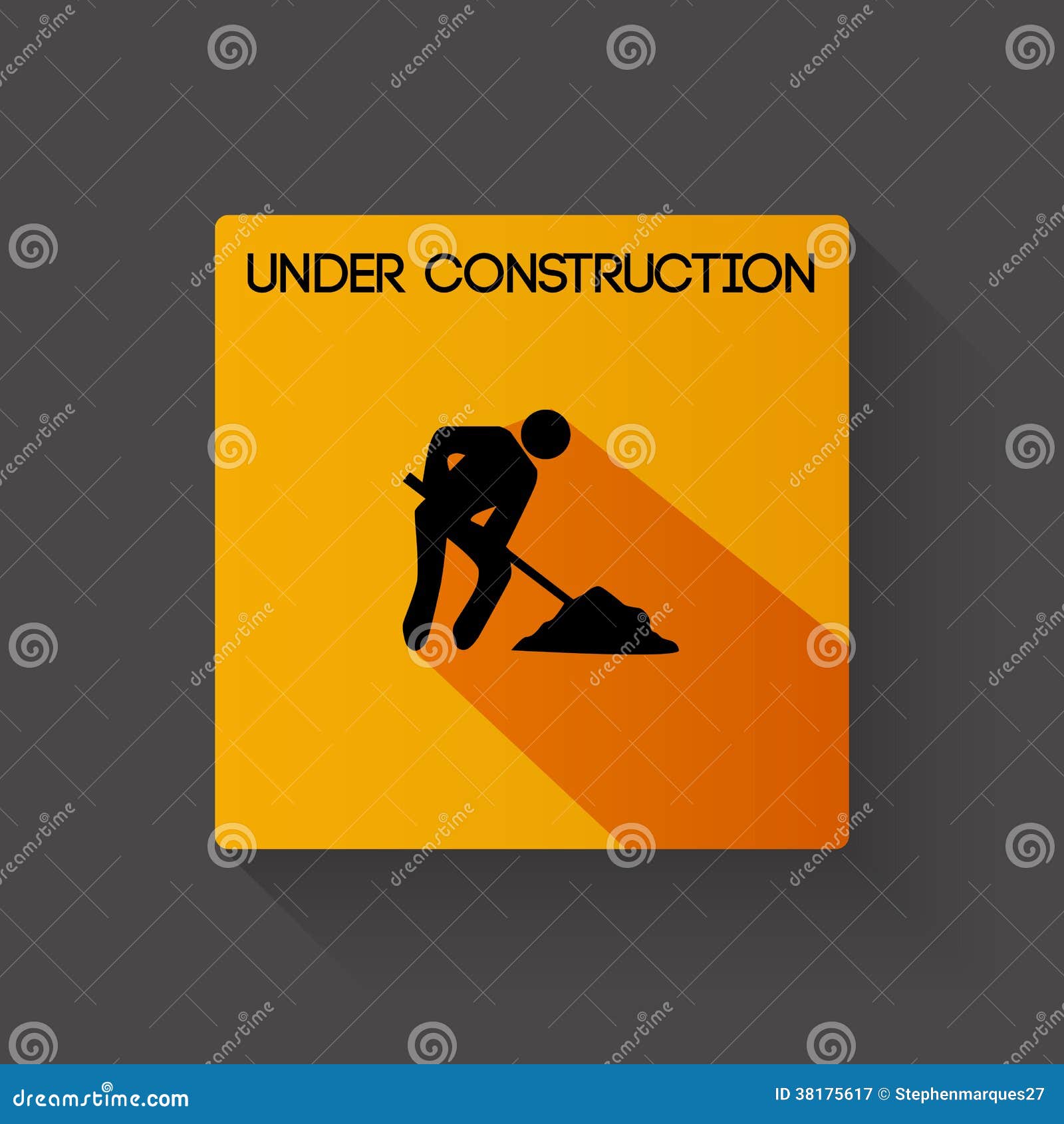 Under Construction Illustration Stock Vector - Illustration of stand ...