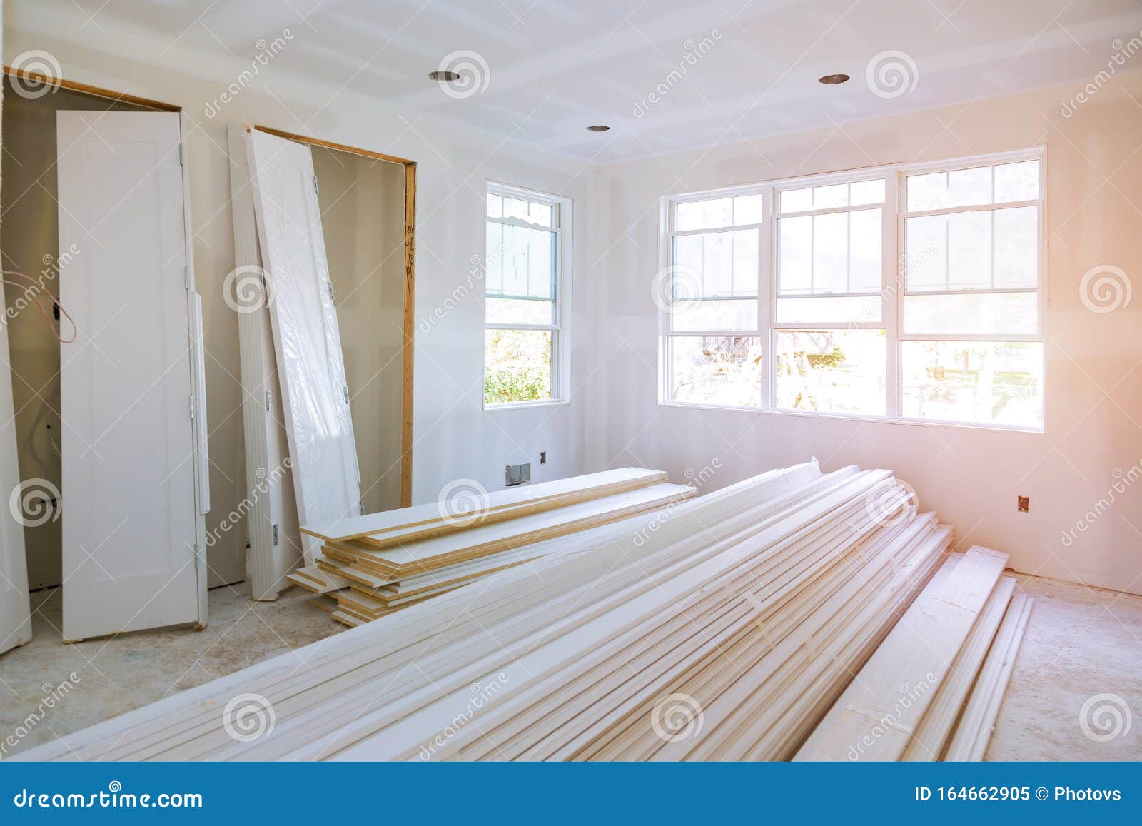 Under Construction, Installing Material New Home for Repairs in an ...