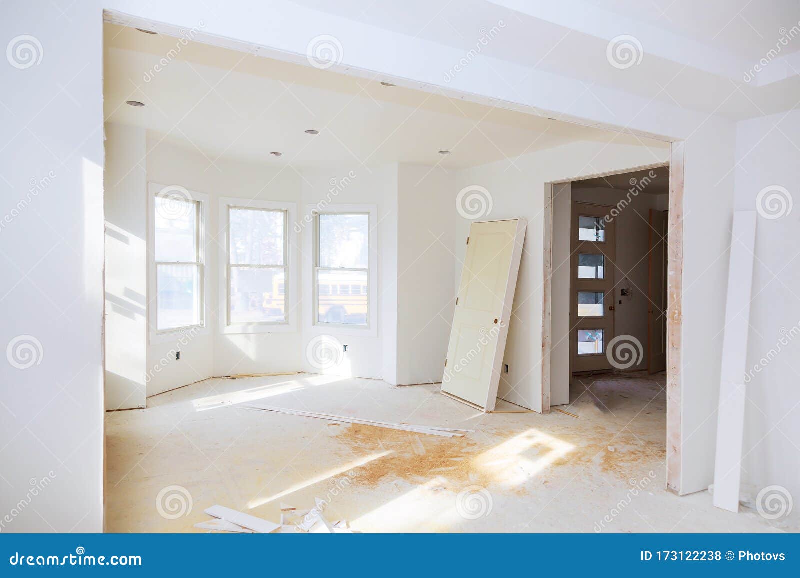 Under Construction, Installing Material New Home for Repairs in an ...