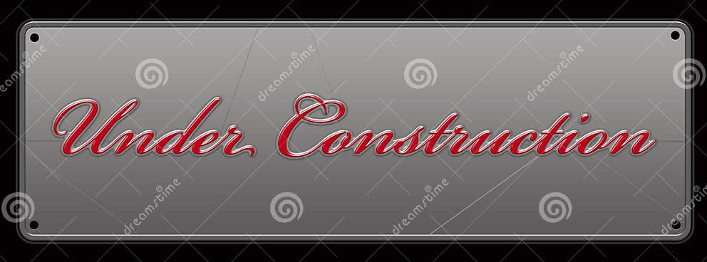 Under Construction License Plate Stock Illustration - Illustration of ...