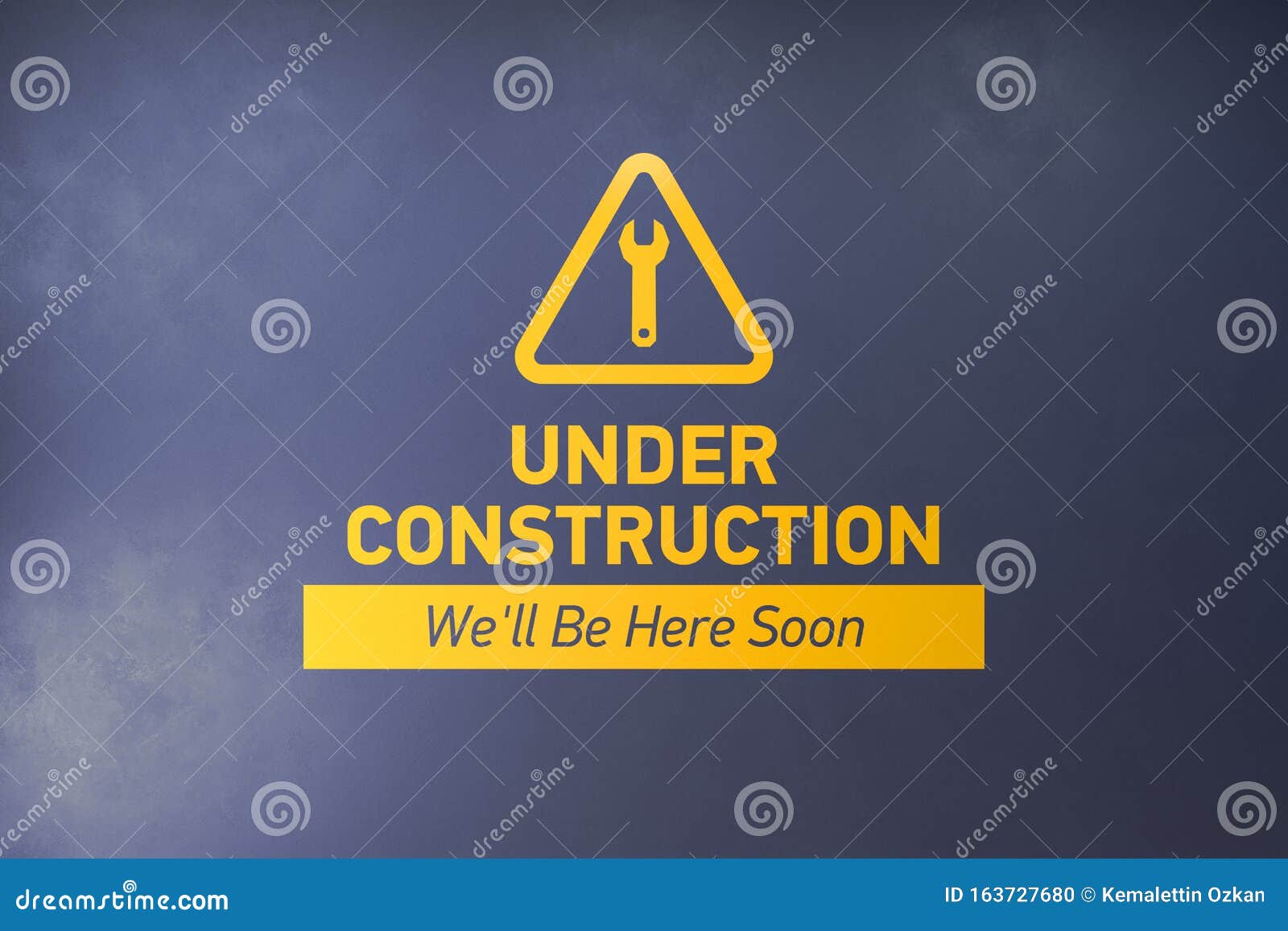 Under Construction we`ll Be Here Soon Stock Photo - Image of banner ...
