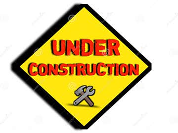 Under construction logo stock photo. Image of white - 291305176