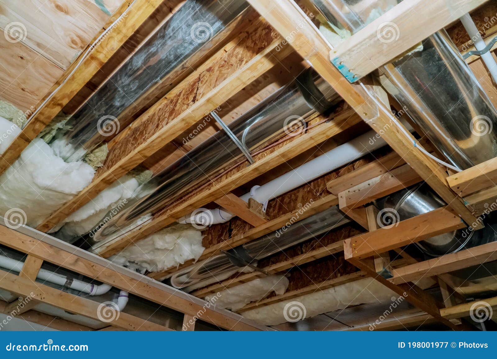 Under Construction New Home Water System Rough Plumbing Stock Image ...