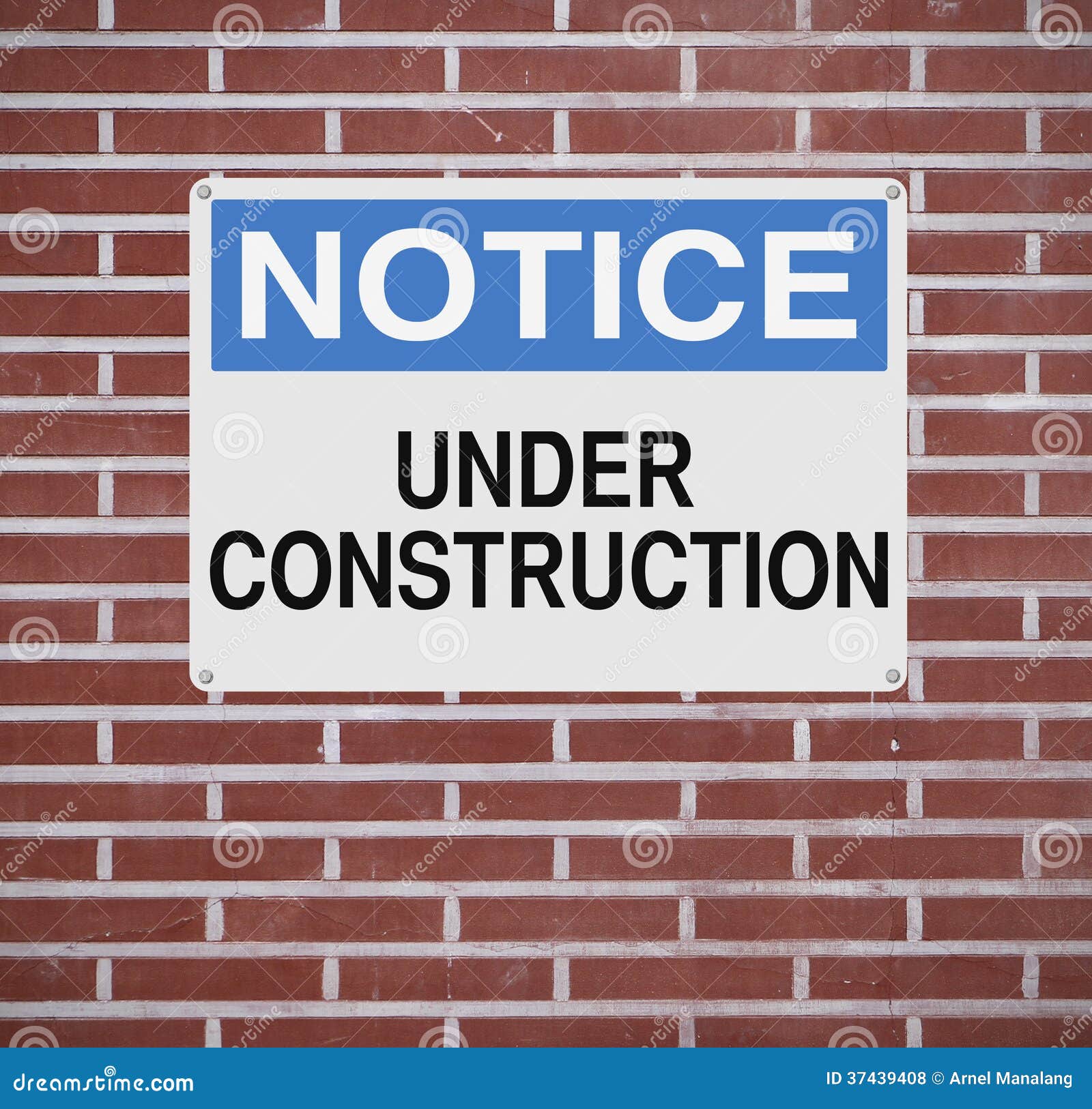 Under Construction stock photo. Image of osha, mounted - 37439408