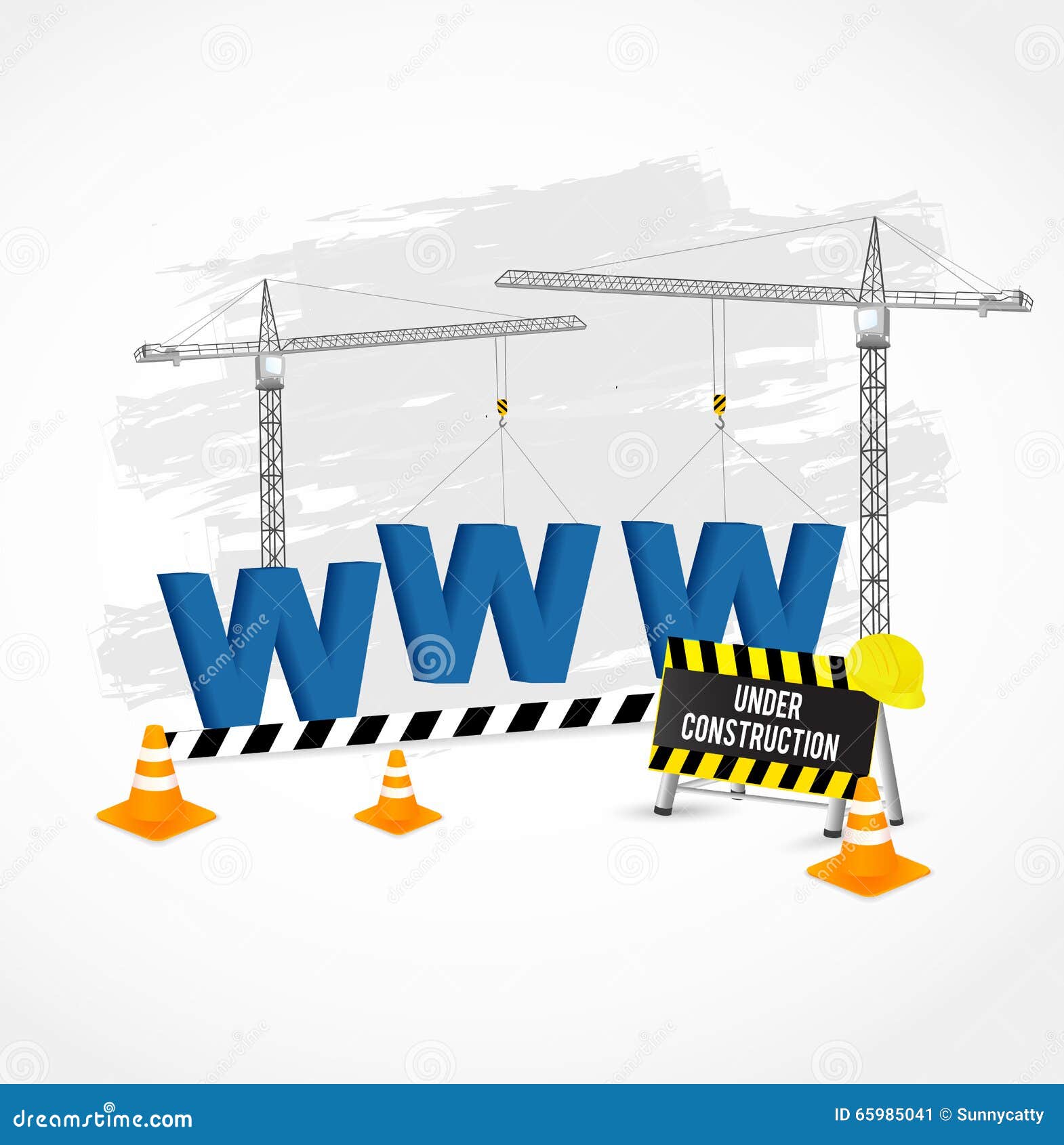 Under Construction Page with Blue Www Letters. Stock Vector ...