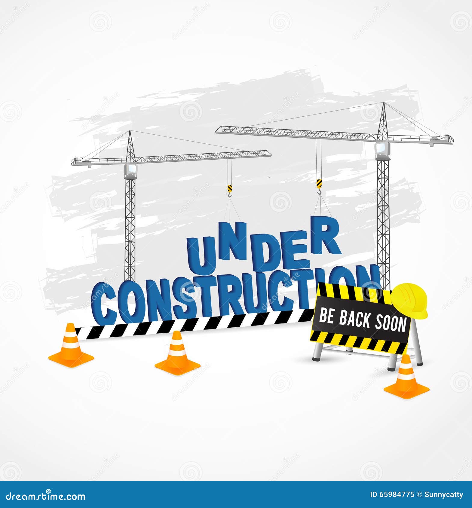 Under Construction Page for Web Site. Stock Vector - Illustration of ...