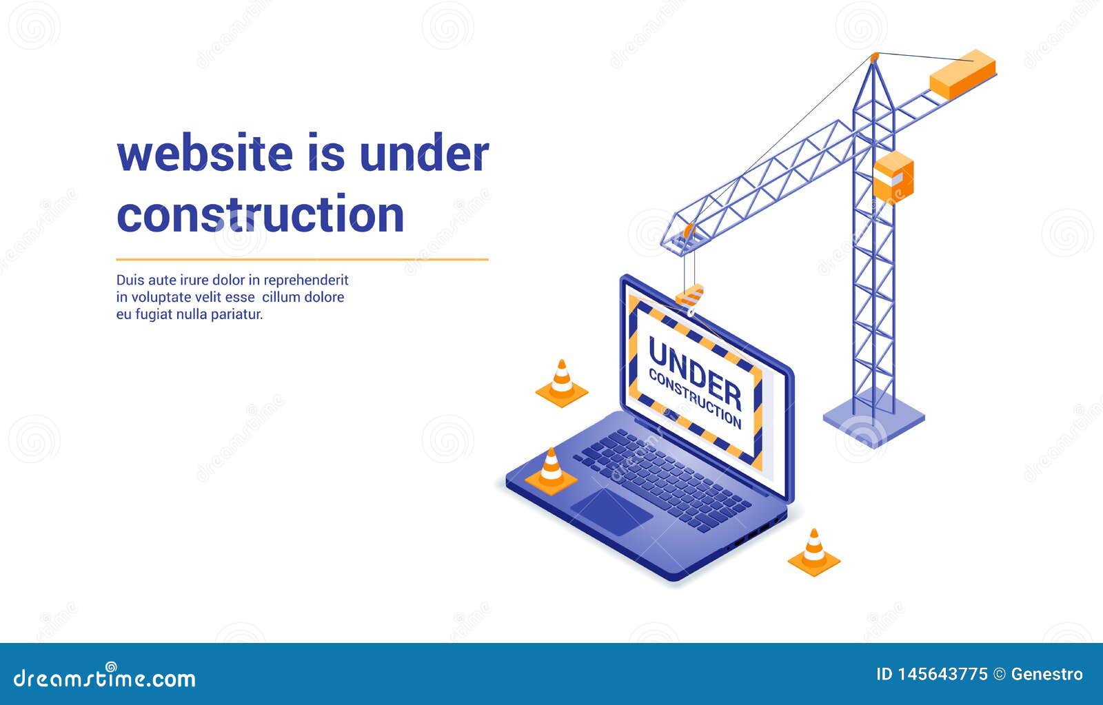 Under construction page 02 stock illustration. Illustration of design ...
