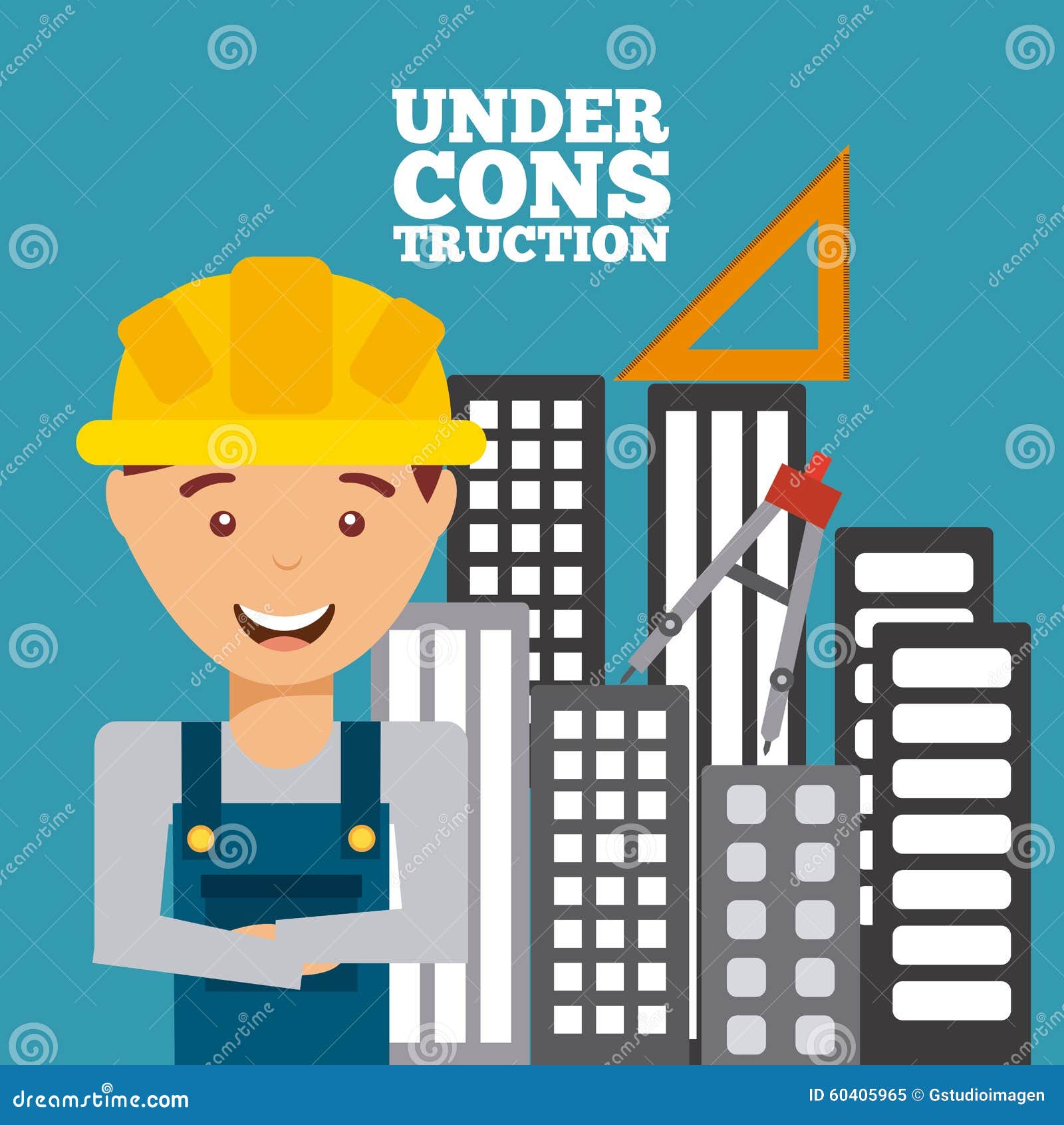 Under construction project stock vector. Illustration of template ...