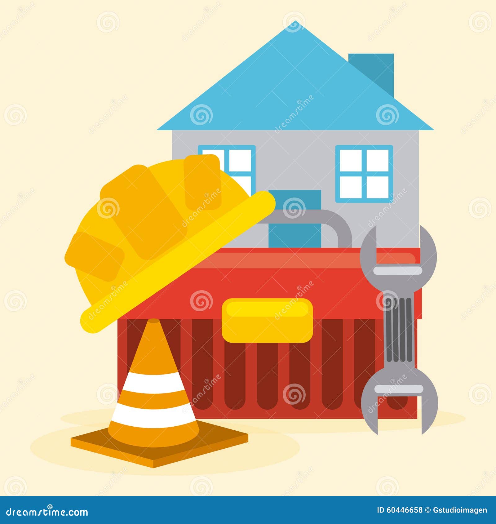 Under construction project stock vector. Illustration of graphic - 60446658