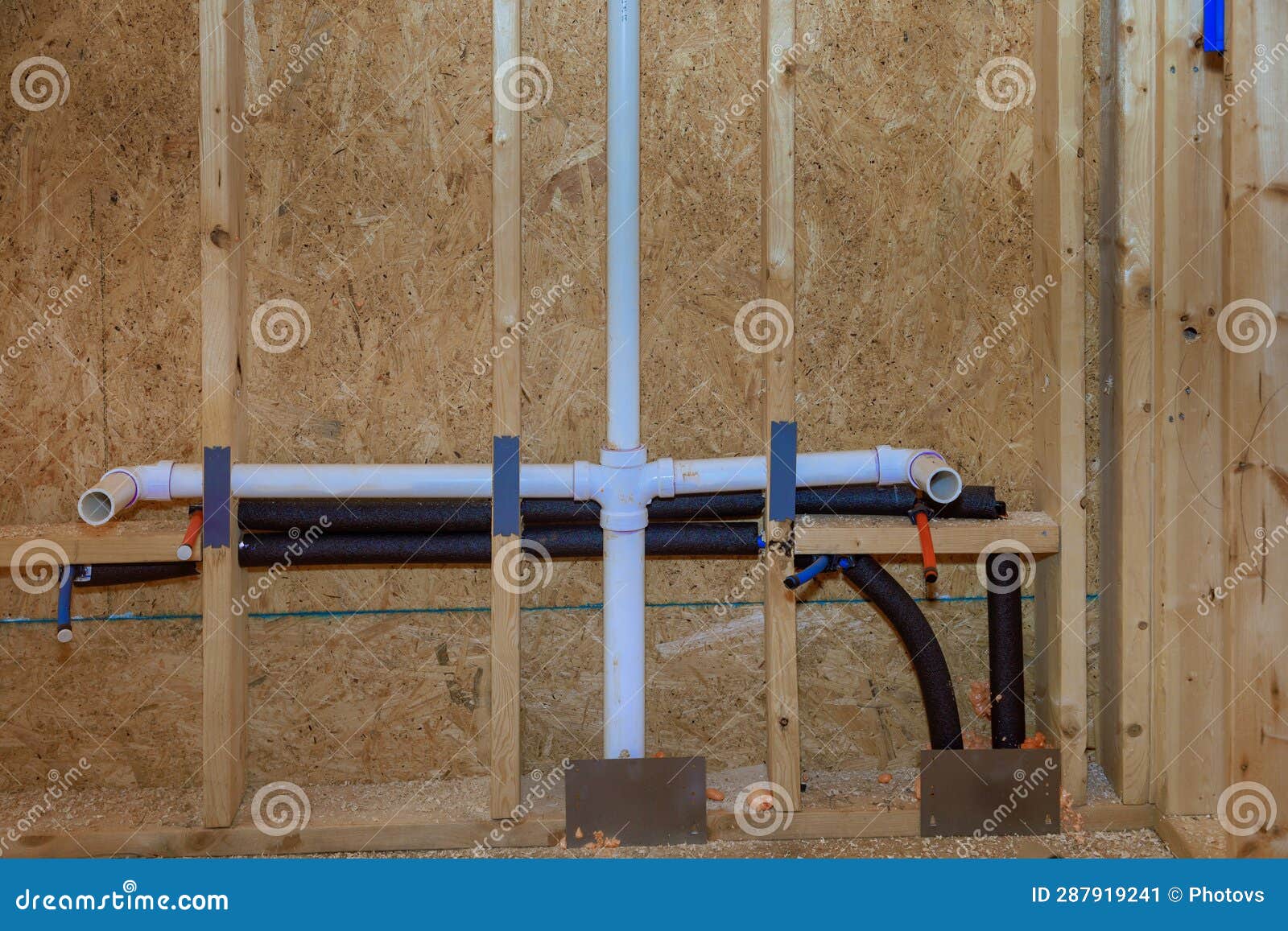 Under Construction Pvc Waste Water System and Rough Plumbing for New ...