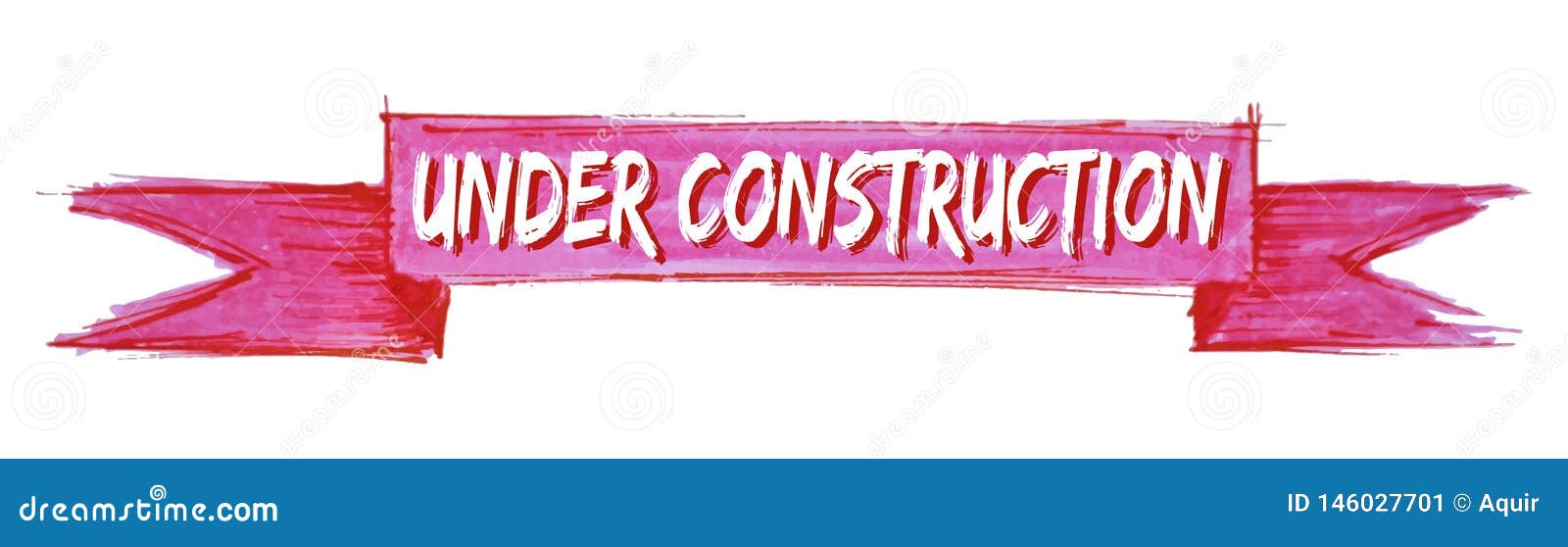 Under construction ribbon stock vector. Illustration of banner - 146027701