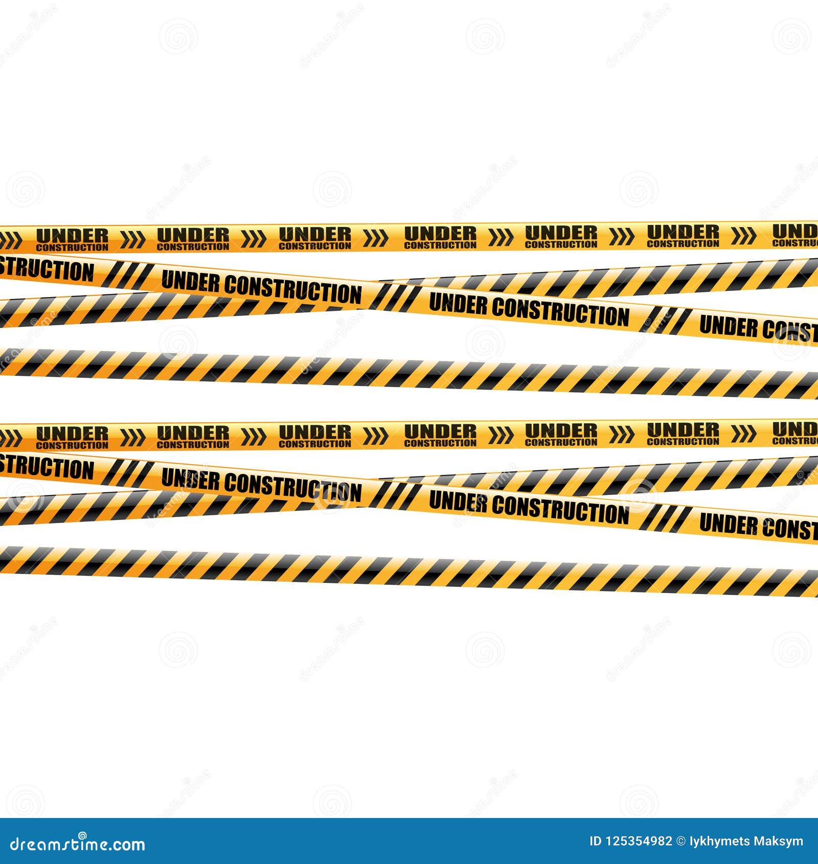 Under construction ribbons stock illustration. Illustration of lines ...