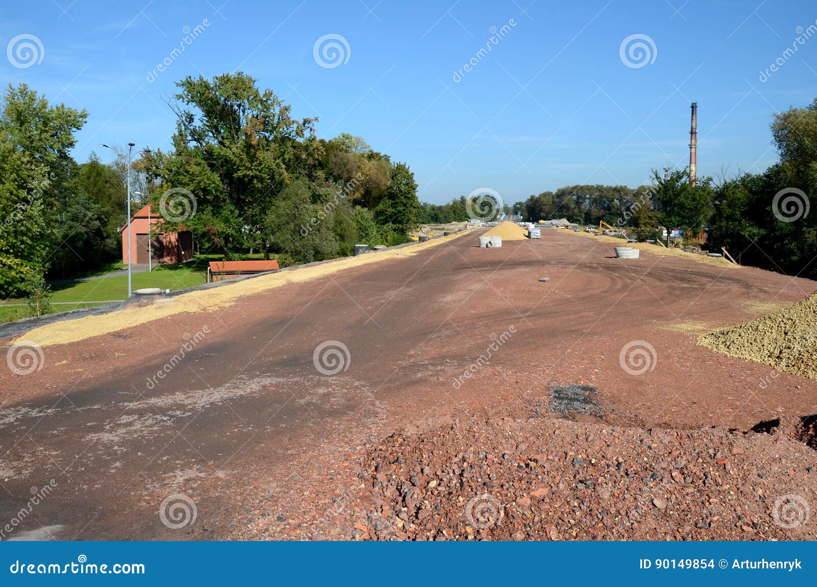 Under construction road stock photo. Image of material - 90149854