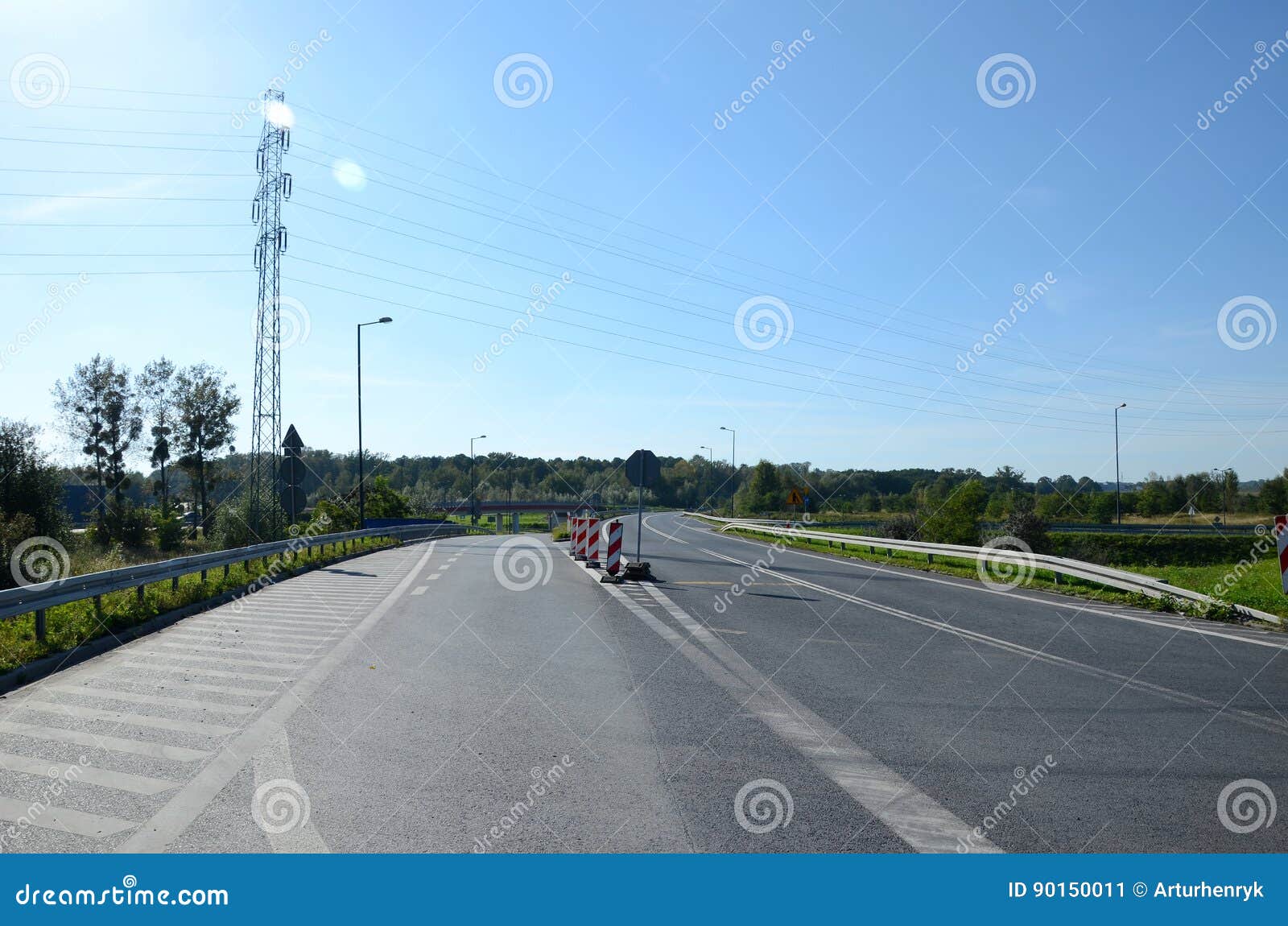 Under construction road stock image. Image of asphalt - 90150011
