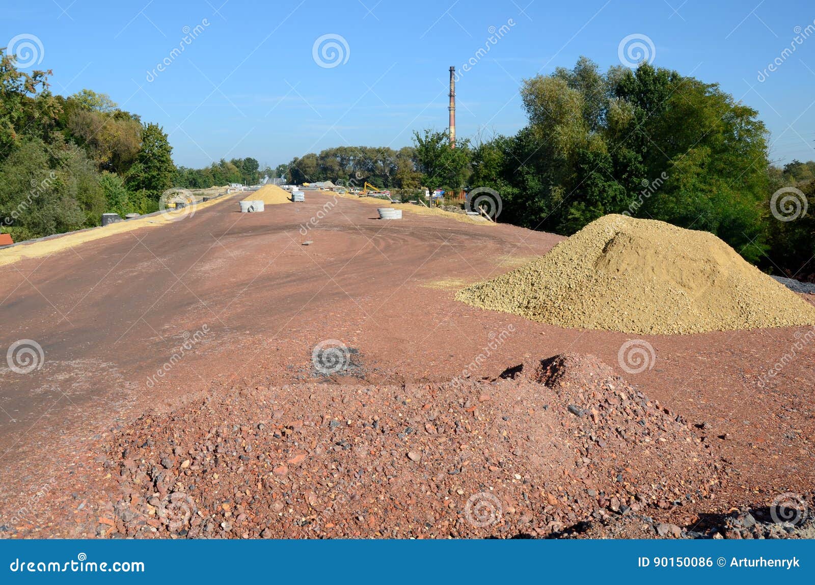 Under construction road stock photo. Image of engineering - 90150086