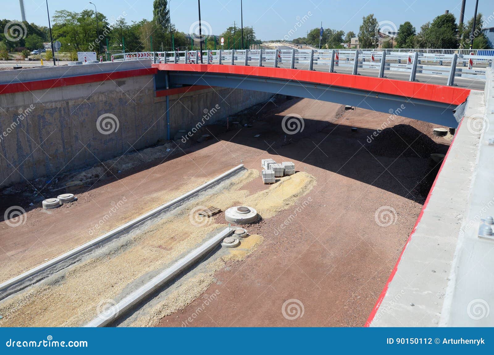 Under construction road stock photo. Image of ground - 90150112